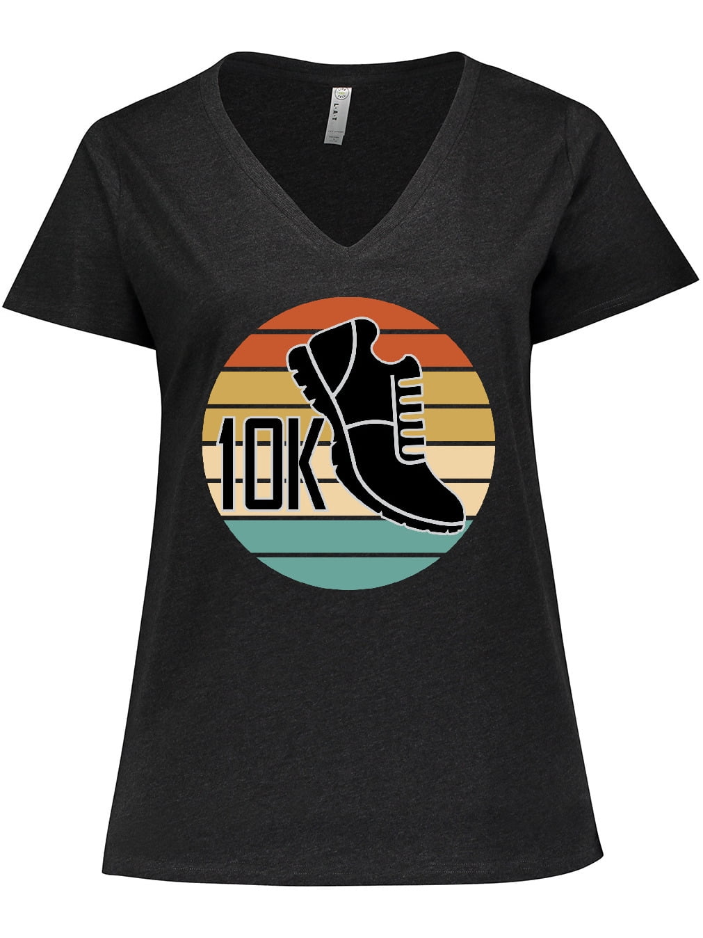 Inktastic 10K Race Running Shoe Runner Gift Women's Plus Size V-Neck T ...