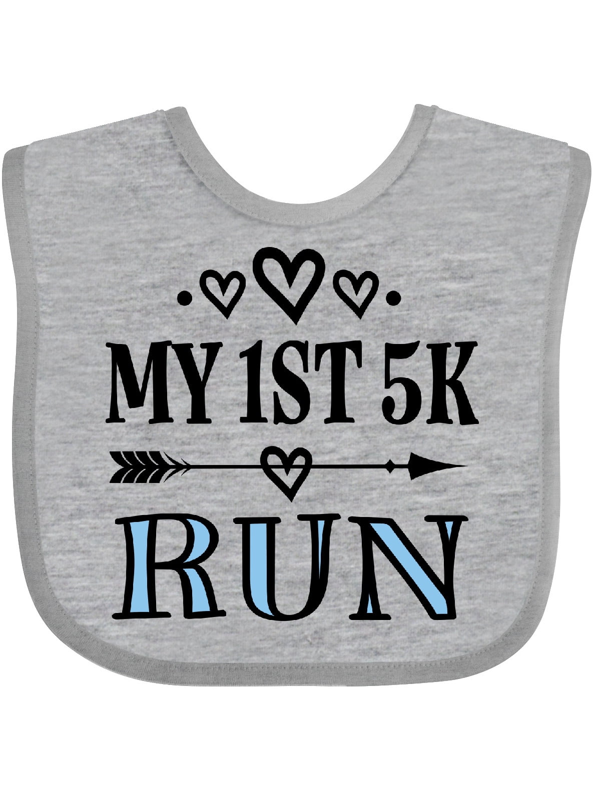 Inktastic 1st 5K Race Running Fitness Girls Baby Bib - Walmart.com