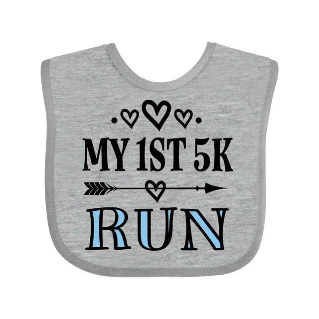 Inktastic 1st 5K Race Running Fitness Girls Baby Bib - Walmart.com