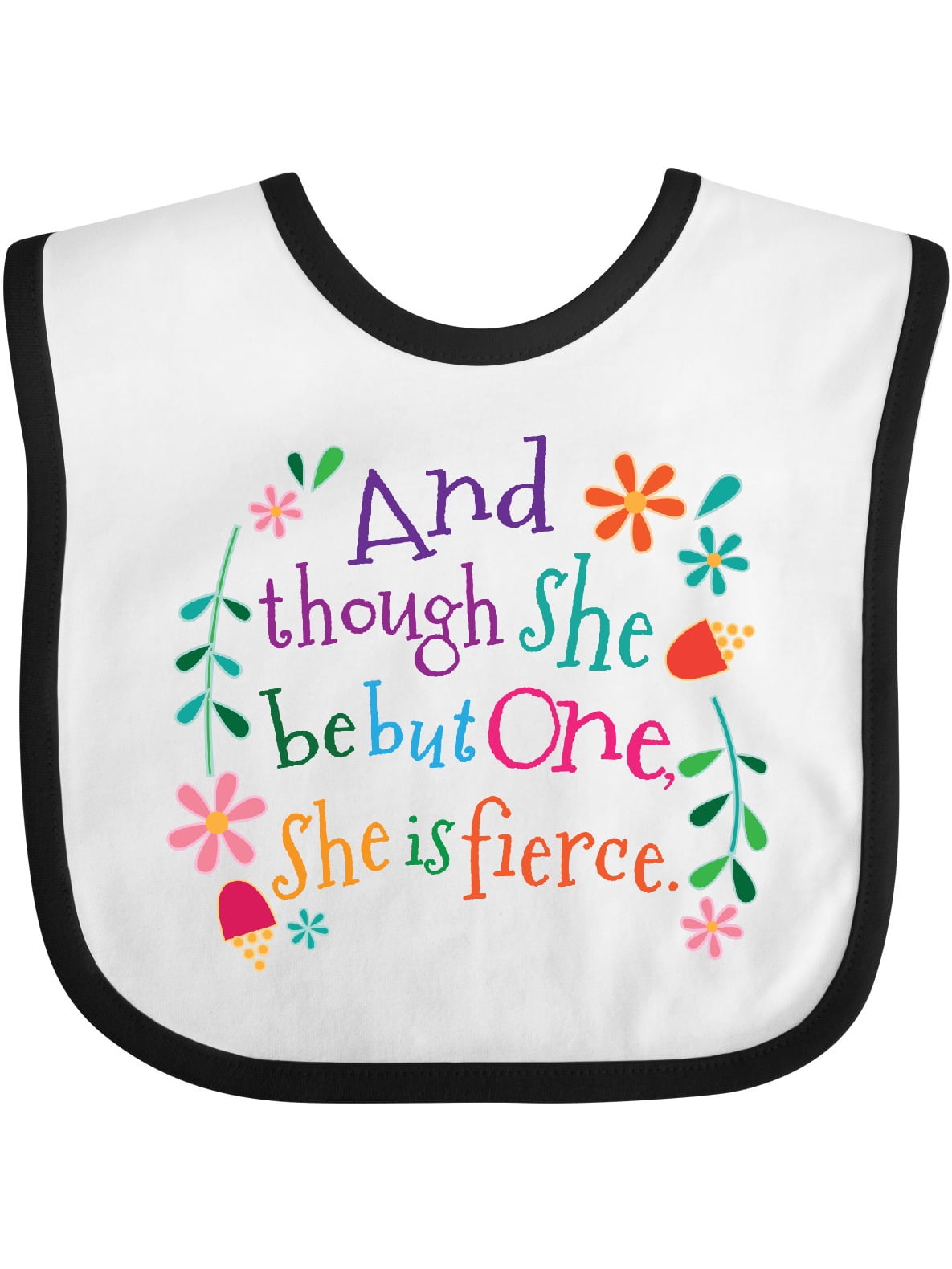 Inktastic 1st Birthday 1 Year Old Girl She is Fierce Girls Baby Bib ...