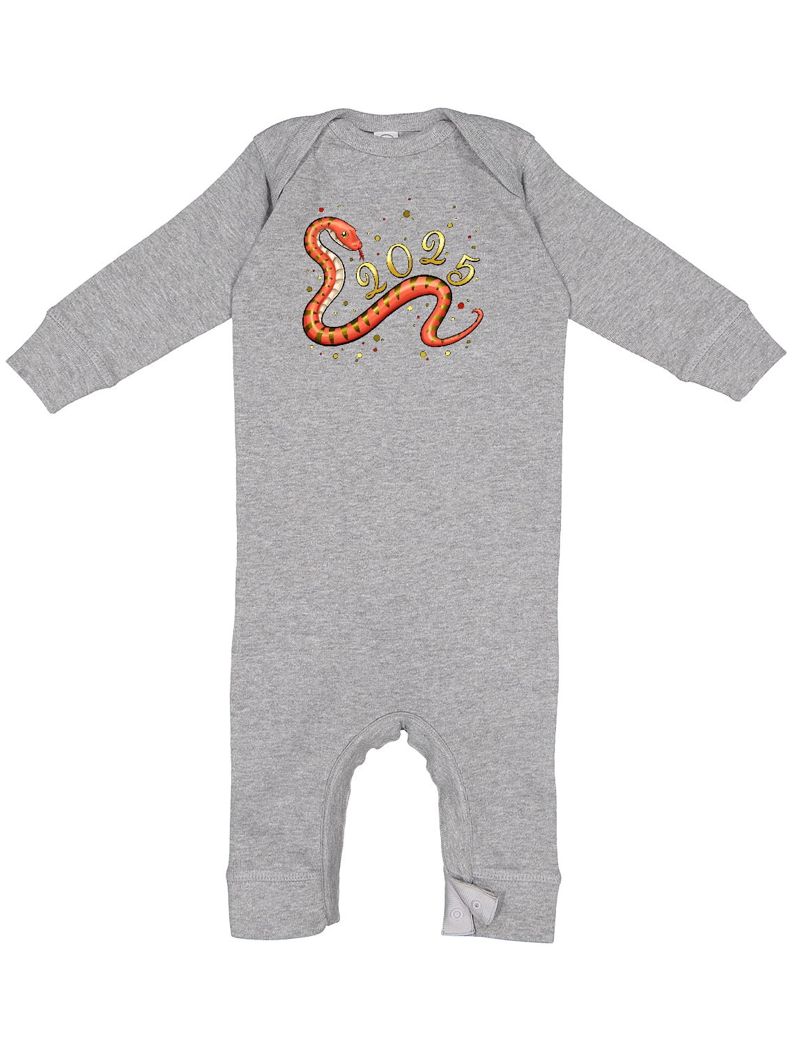 Inktastic 2025 Year of the Snake New Year Snake Baby Romper Coveralls ...