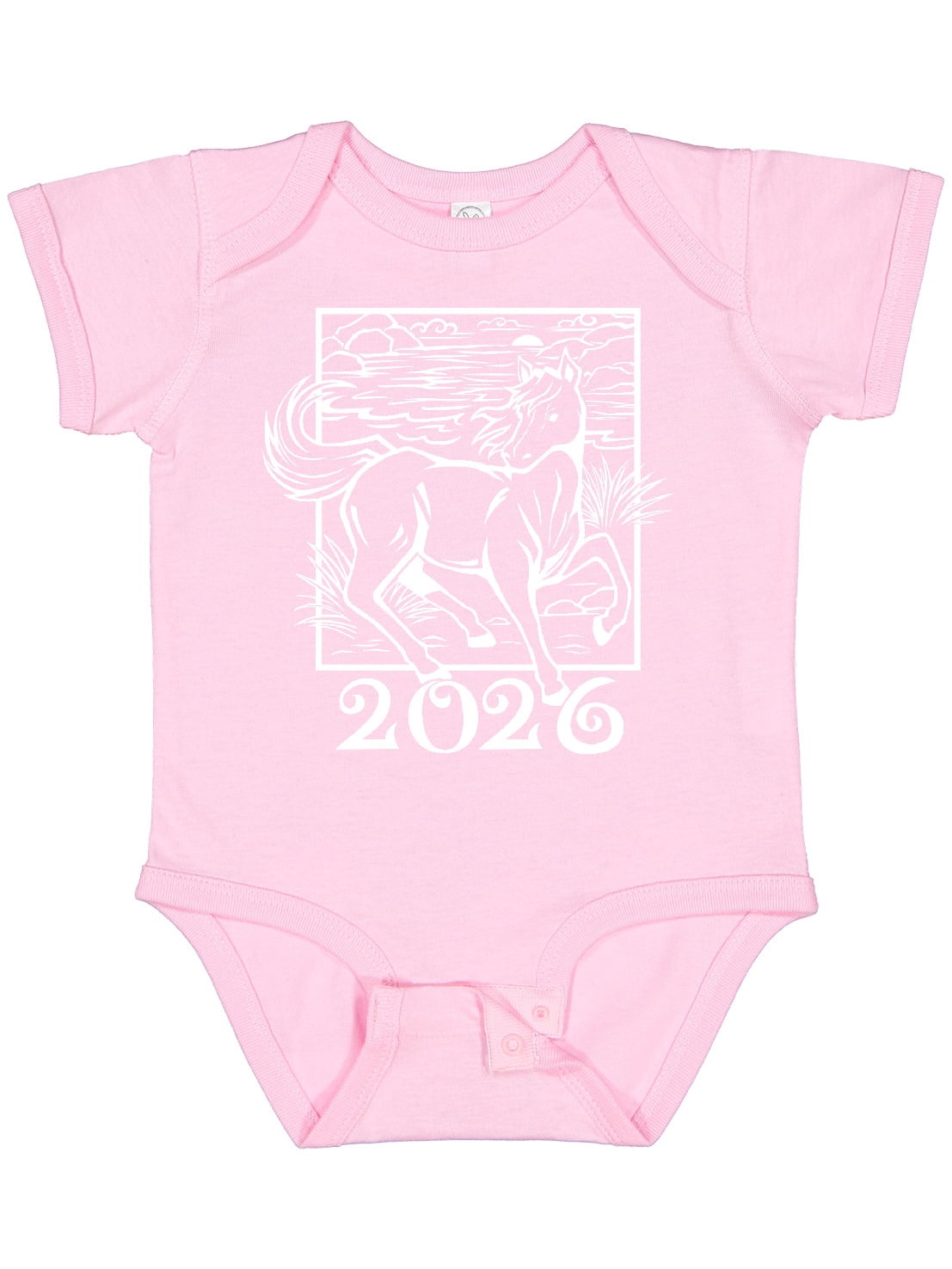 Inktastic 2026 Chinese New Year Horse Boys or Girls Baby Bodysuit ...