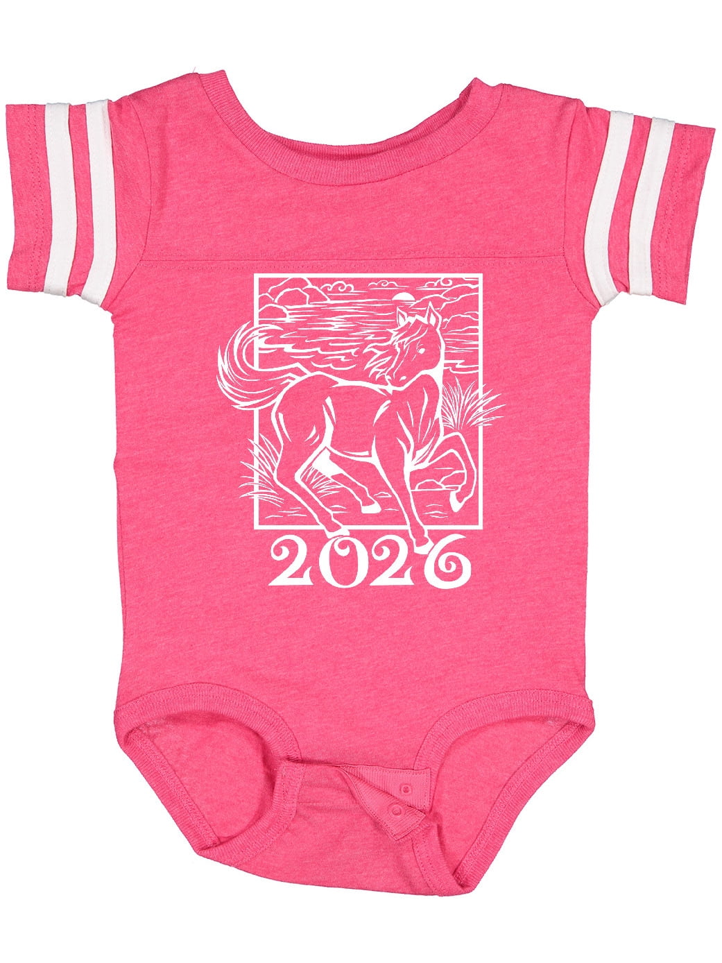 Inktastic 2026 Chinese New Year Horse Boys or Girls Baby Bodysuit ...