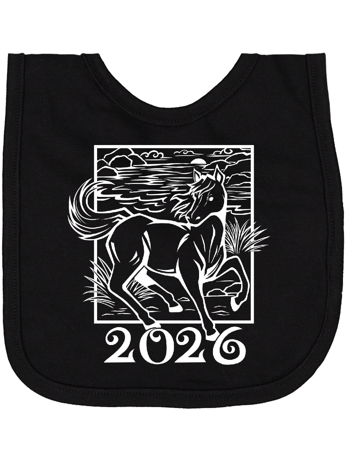 Inktastic 2026 Chinese New Year Horse Newborn Bib - Walmart.com