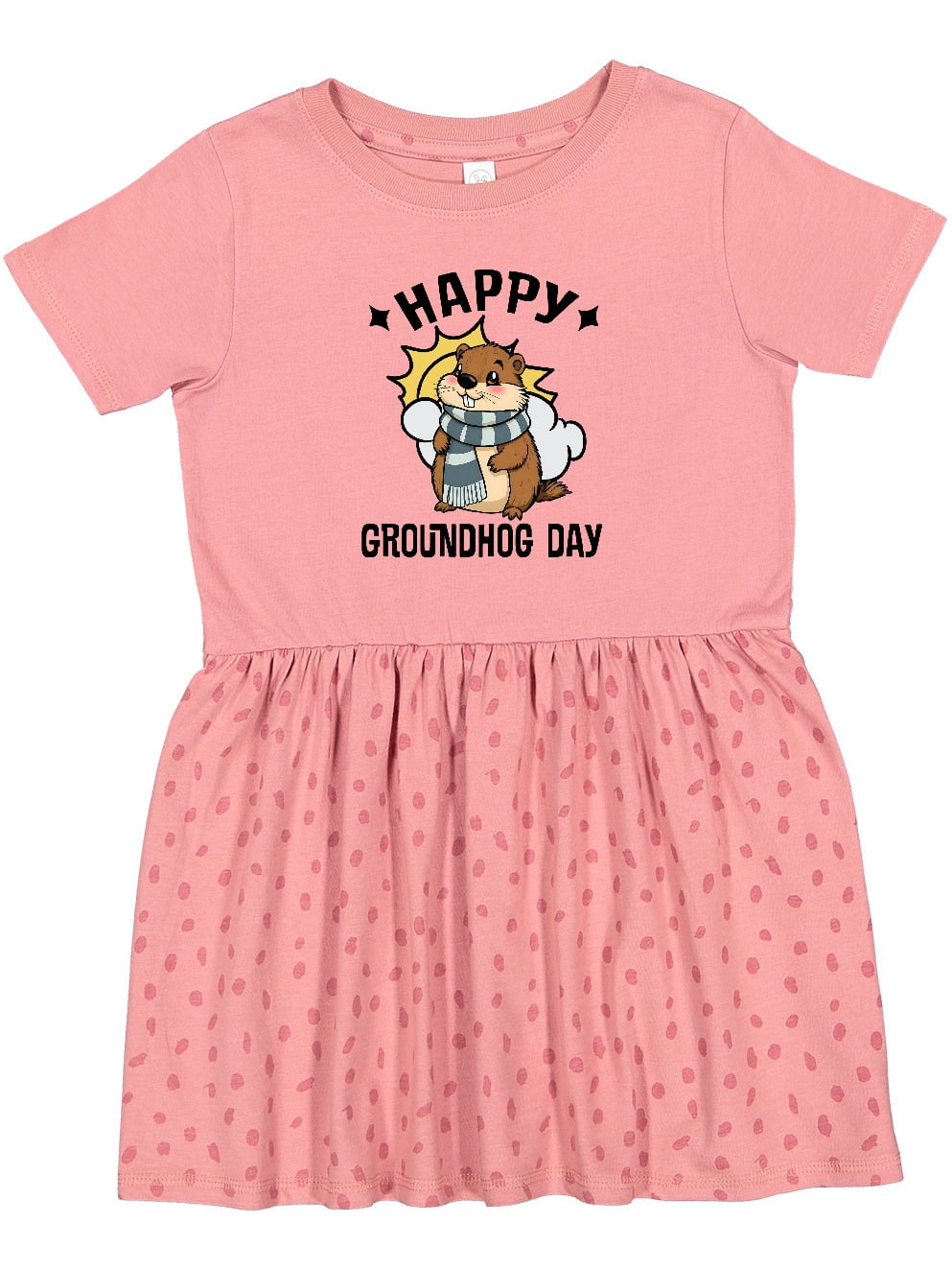 Inktastic 2026 Happy Groundhog Day Girls Toddler Dress - Walmart.com