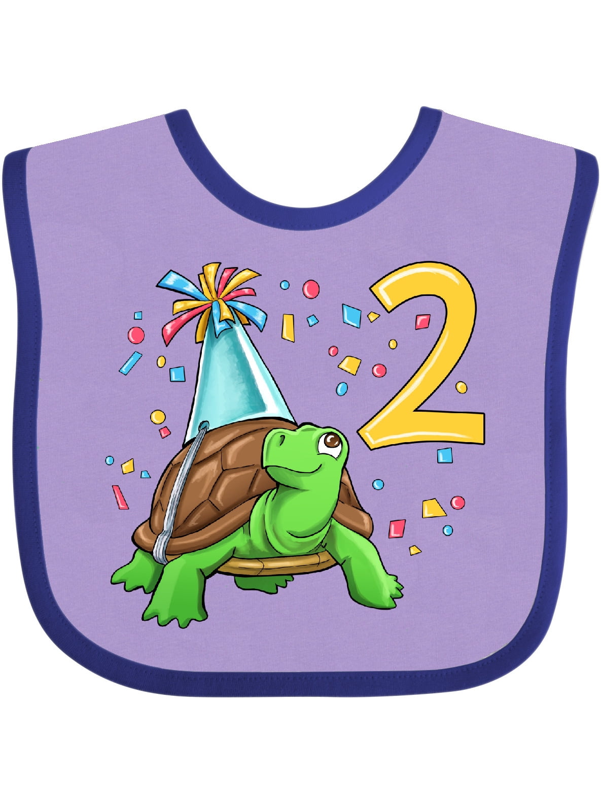 Inktastic 2nd Birthday Cute Turtle in Party Hat with Confetti Boys or ...