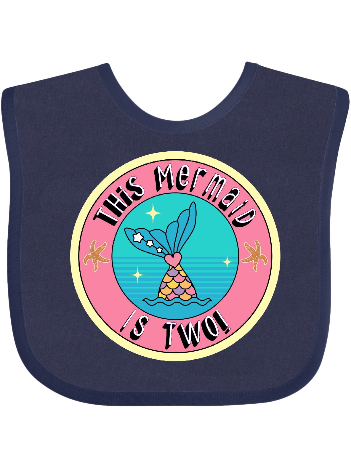Inktastic 2nd Birthday Mermaid 2 Year Old Girl Girls Baby Bib - Walmart.com