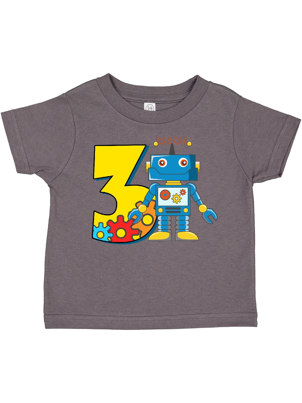 Inktastic 3rd Birthday Robot Boys or Girls Toddler T-Shirt - Walmart.com