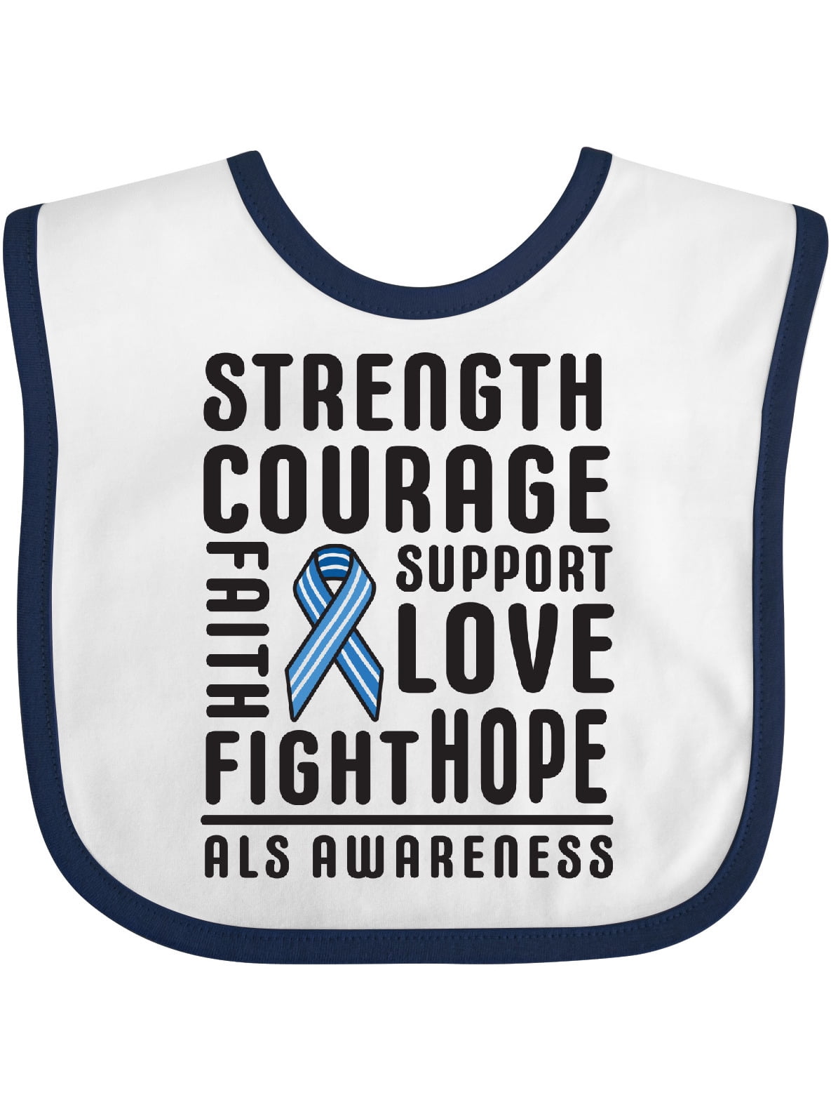 Inktastic ALS Awareness Strength Courage Support Boys or Girls Baby Bib - Walmart.com