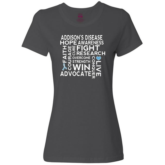 Inktastic Addisons Disease Awareness Message Support Walk Women's T ...