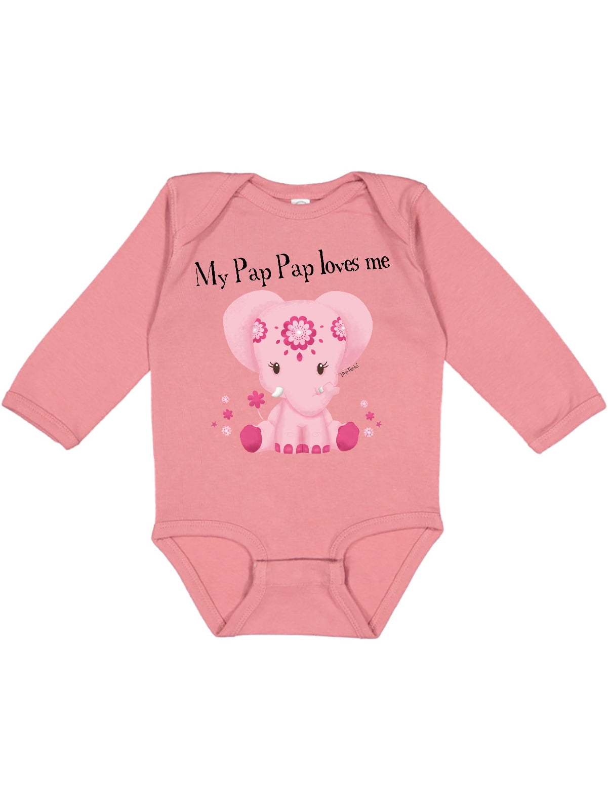 Inktastic Aditi My Pap Pap loves me Boys or Girls Long Sleeve Baby ...