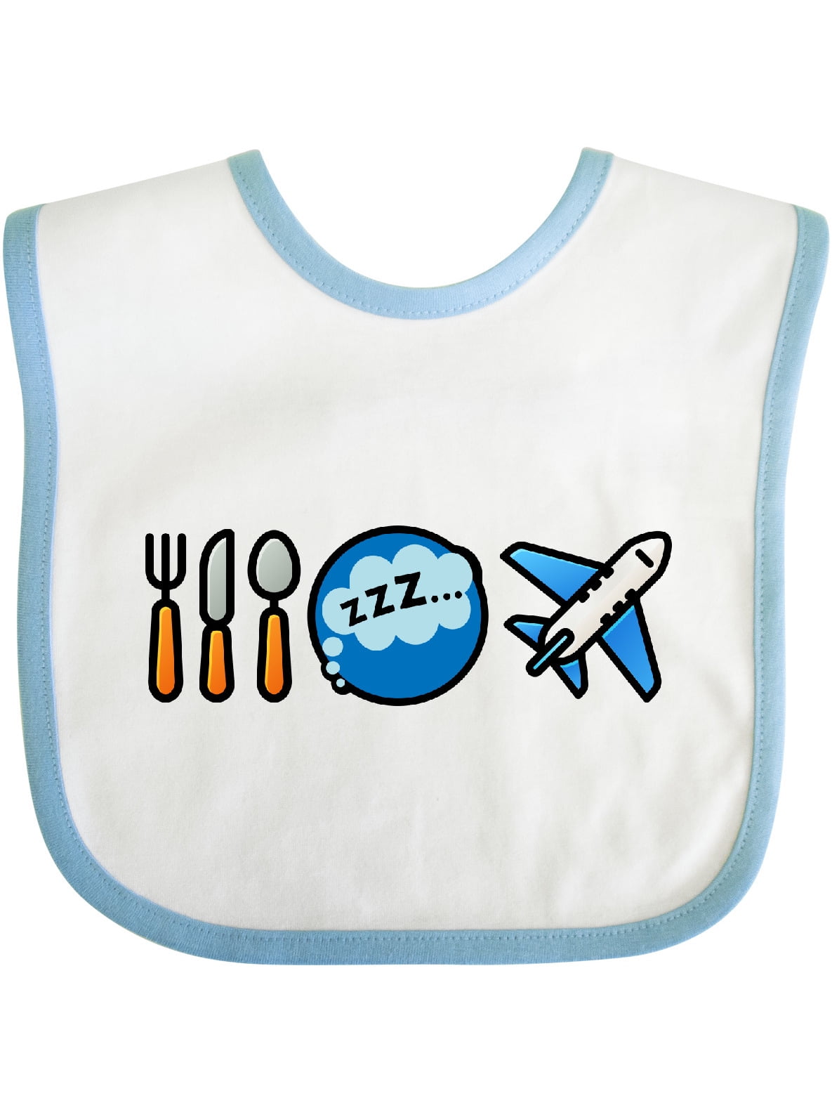 Inktastic Airplane Eat Sleep Fly Boys or Girls Baby Bib - Walmart.com