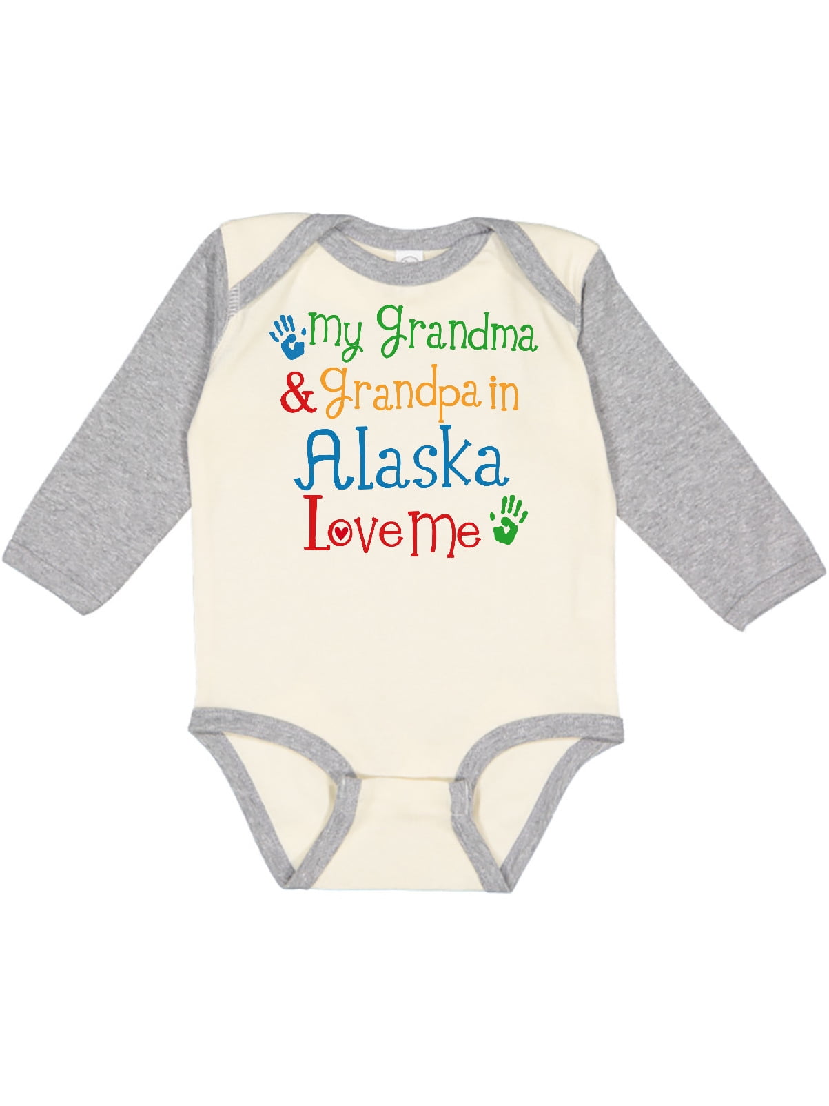 Inktastic Alaska Grandma Grandpa Love Me Boys or Girls Long Sleeve Baby ...