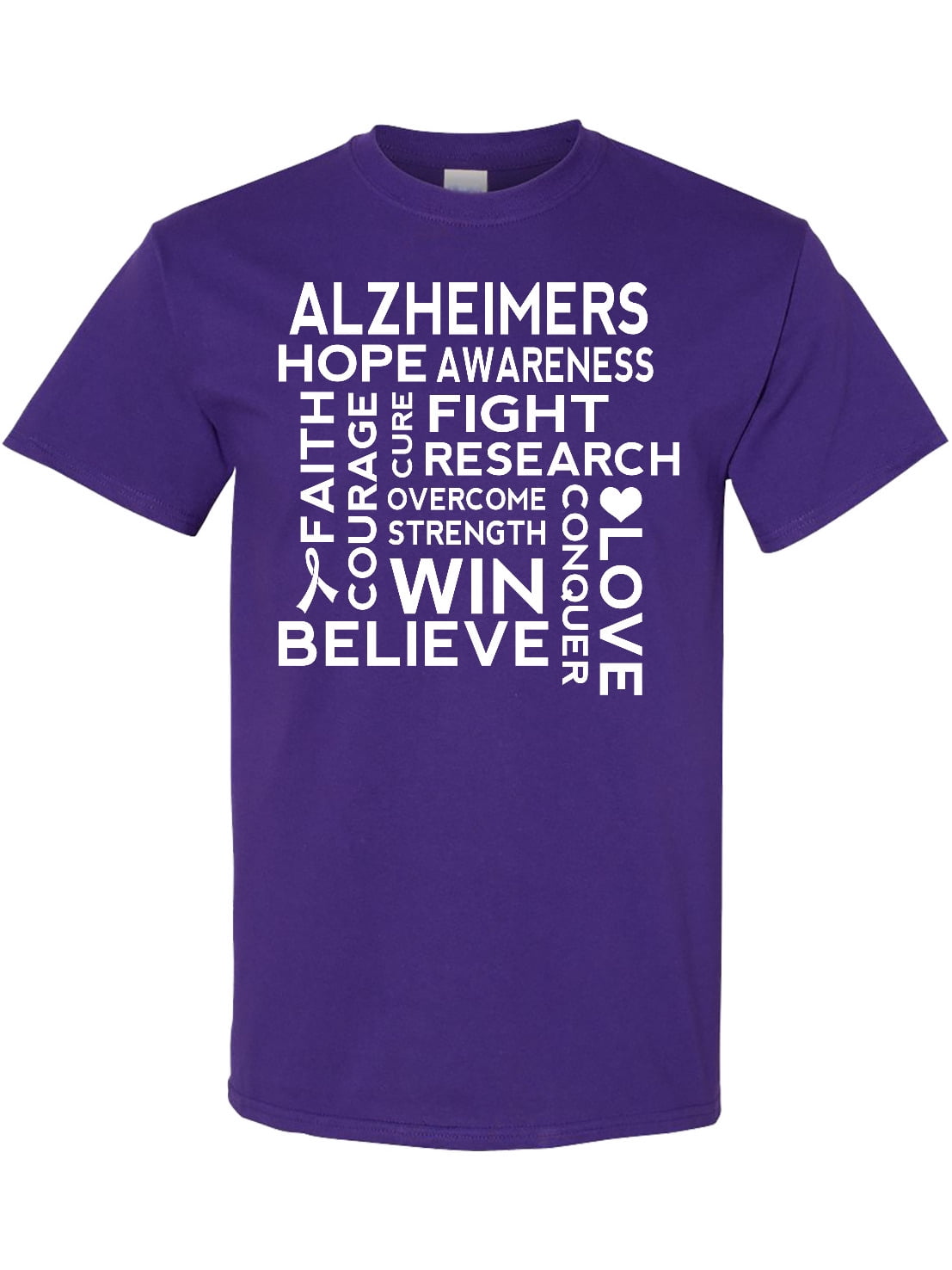 Inktastic Alzheimers Awareness Support Slogan T-Shirt - Walmart.com