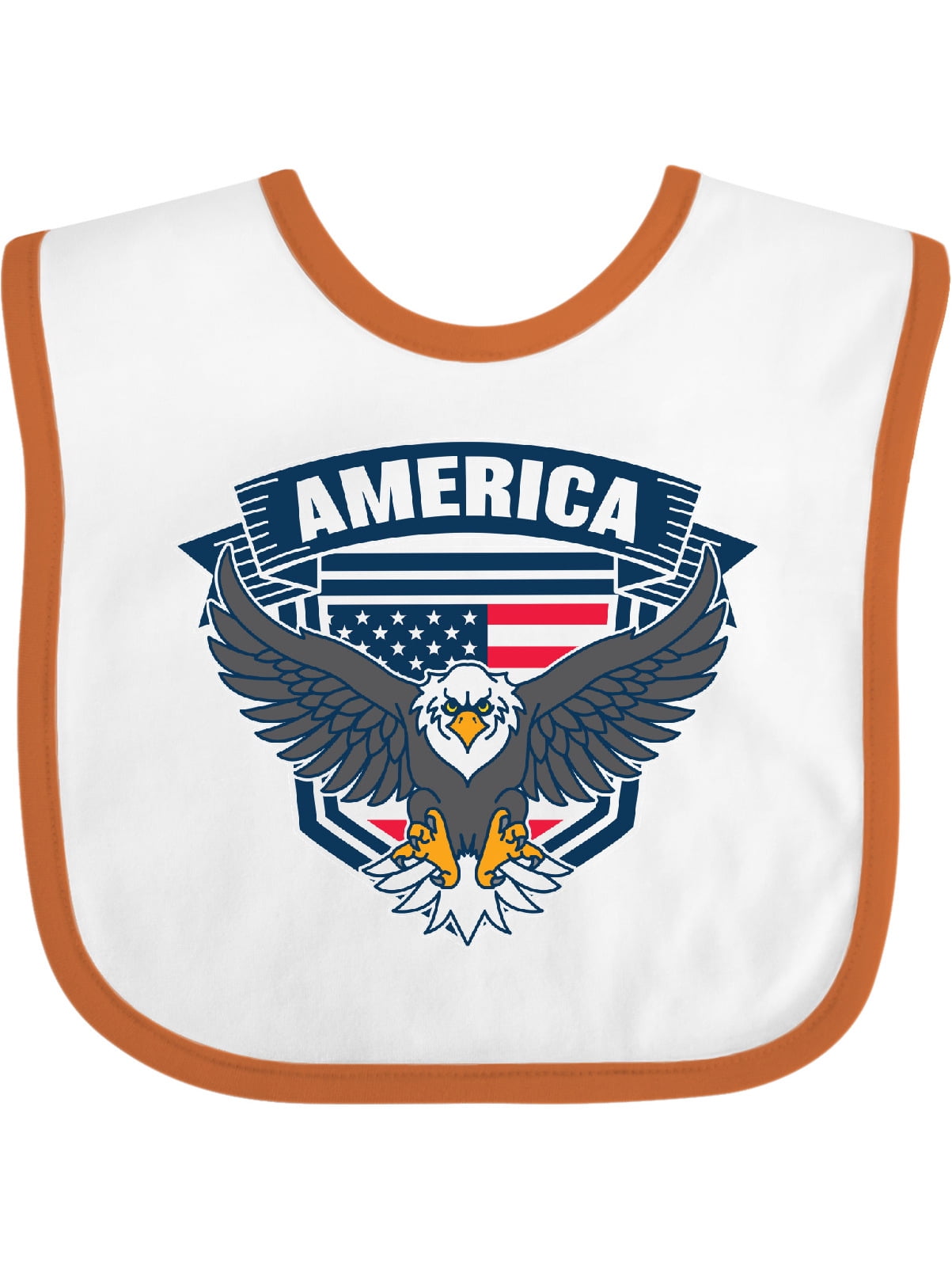 Inktastic America with Eagle Shield and Banner Boys or Girls Baby Bib ...