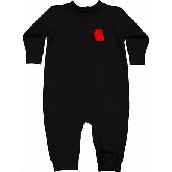 Inktastic Anatomical Heart Baby Fleece Romper - Walmart.com