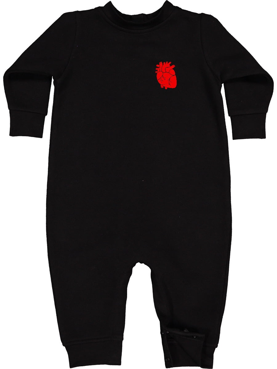 Inktastic Anatomical Heart Baby Fleece Romper - Walmart.com