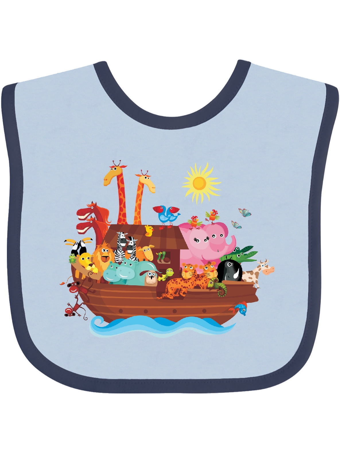 Inktastic Animal Ark Bible Story Christian Boys or Girls Baby Bib ...