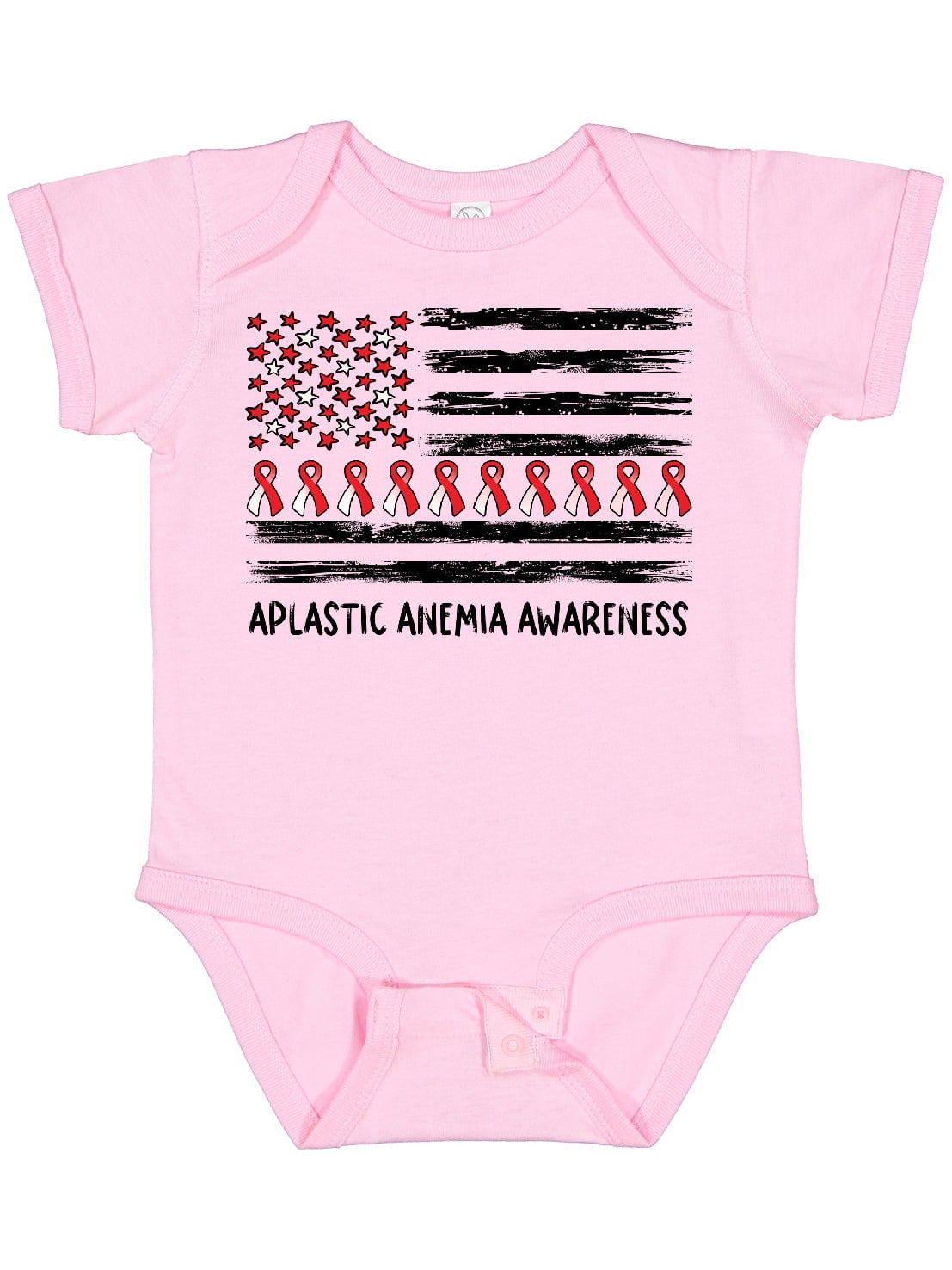 Inktastic Aplastic Anemia Awareness Red and White Ribbons and Flag Boys ...