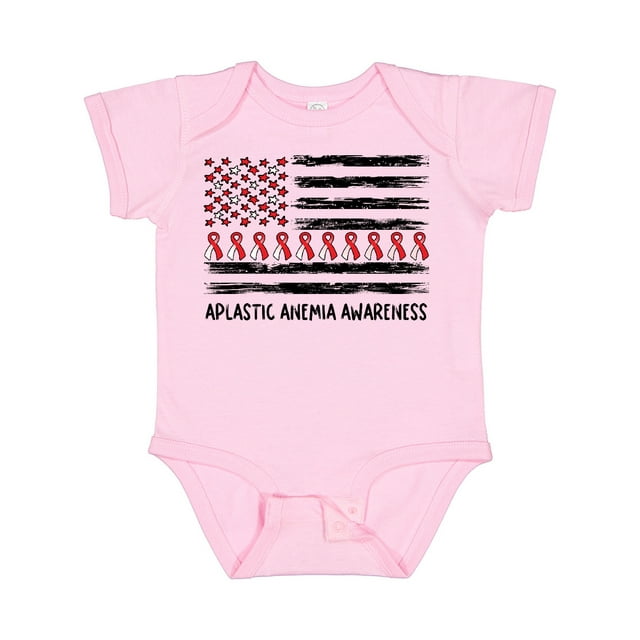 Inktastic Aplastic Anemia Awareness Red and White Ribbons and Flag Boys ...