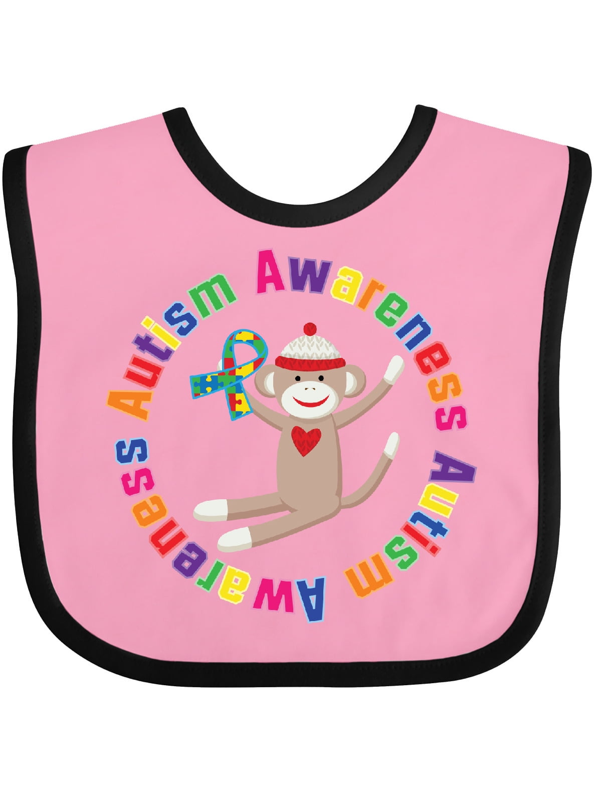 Inktastic Autism Awareness Sock Monkey Boys or Girls Baby Bib - Walmart.com