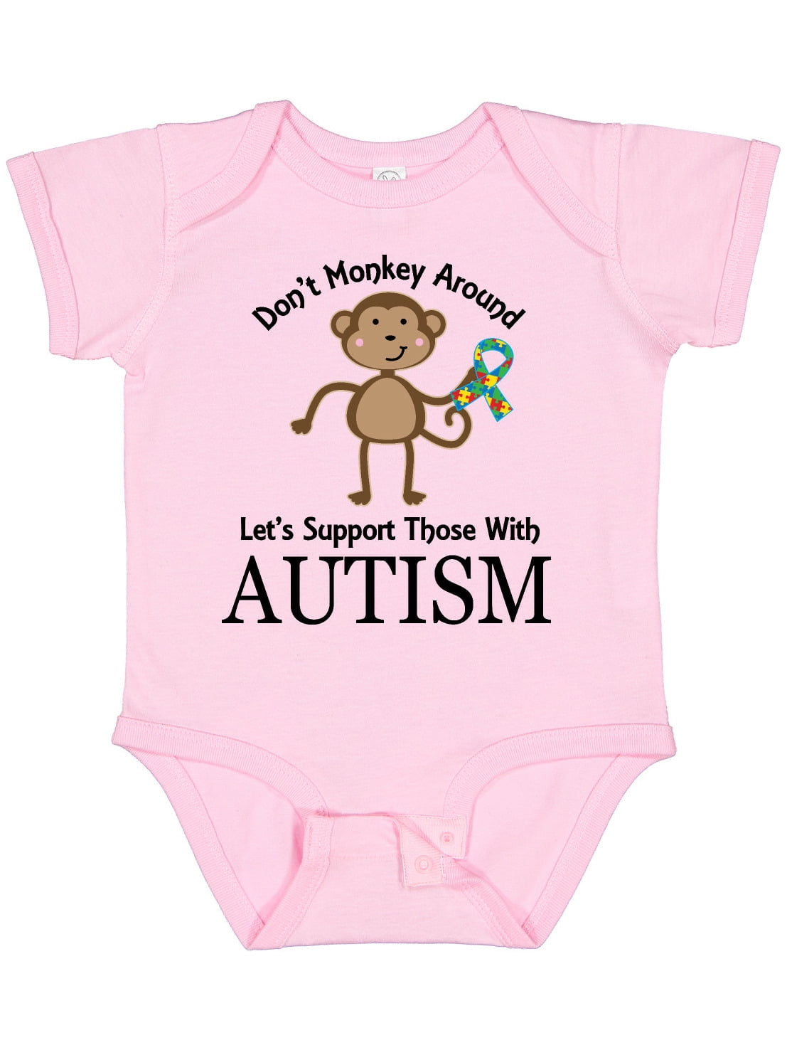 Inktastic Autism Awareness Support Walk Monkey Boys or Girls Baby ...