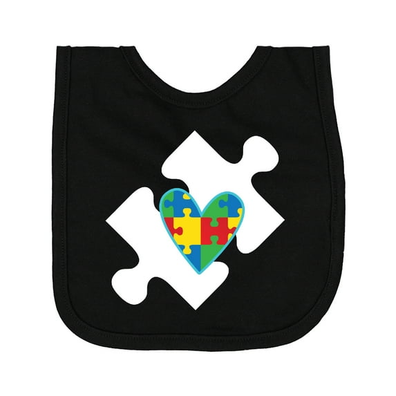 Inktastic Autism Puzzle Piece Autistic Spectrum Awareness Newborn Bib ...