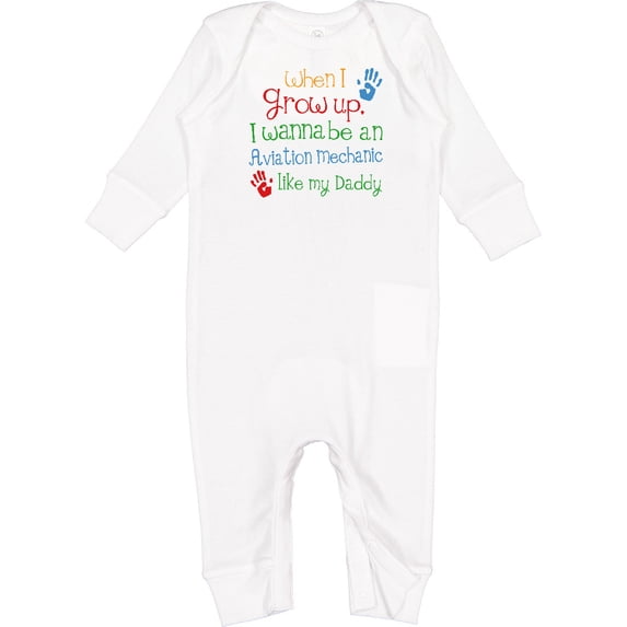 Inktastic Aviation Mechanic Like Daddy Baby Romper Coveralls - Walmart.com