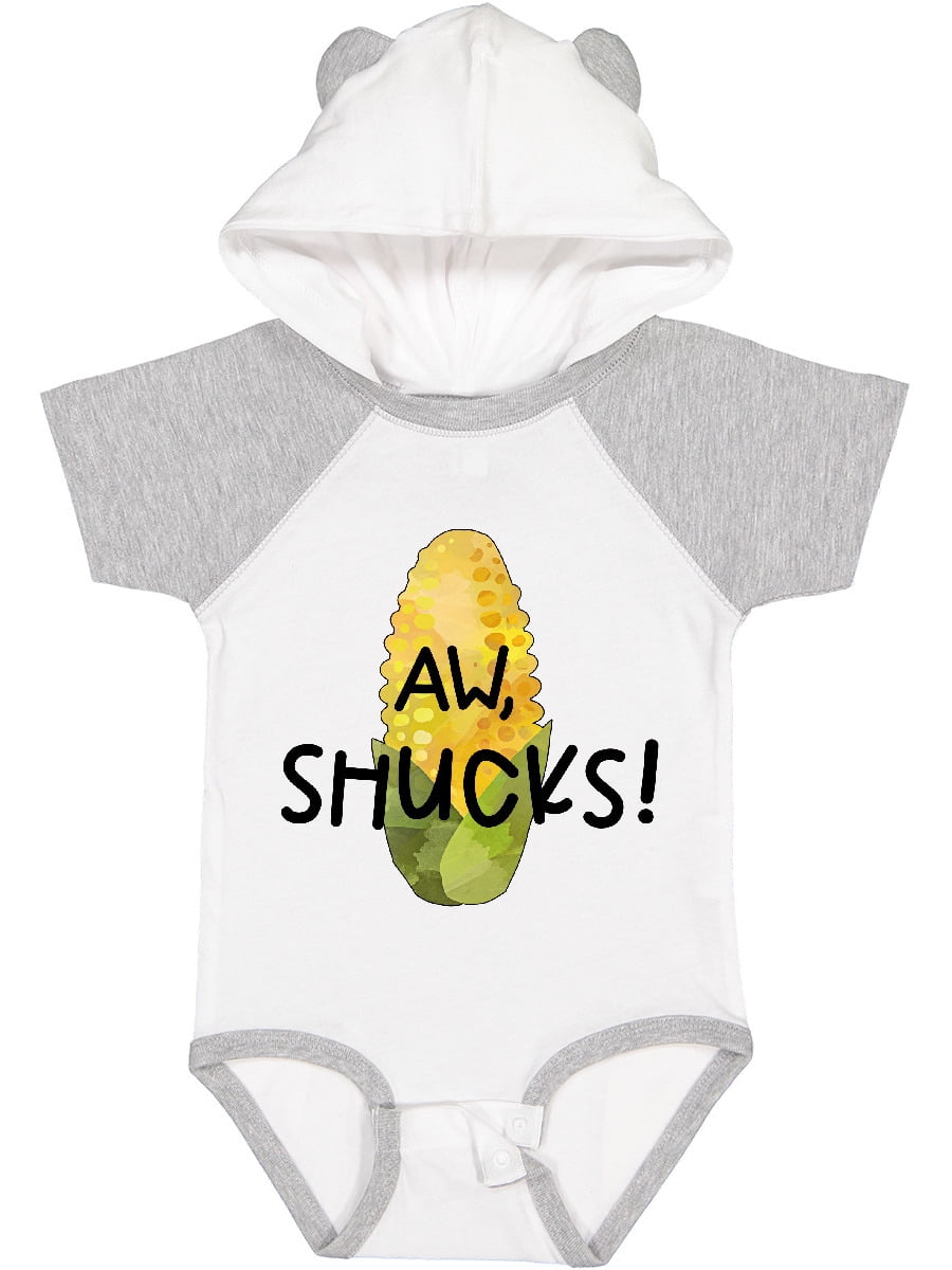 Inktastic Aw, Shucks Corn on the Cob Humor Boys or Girls Baby Bodysuit ...