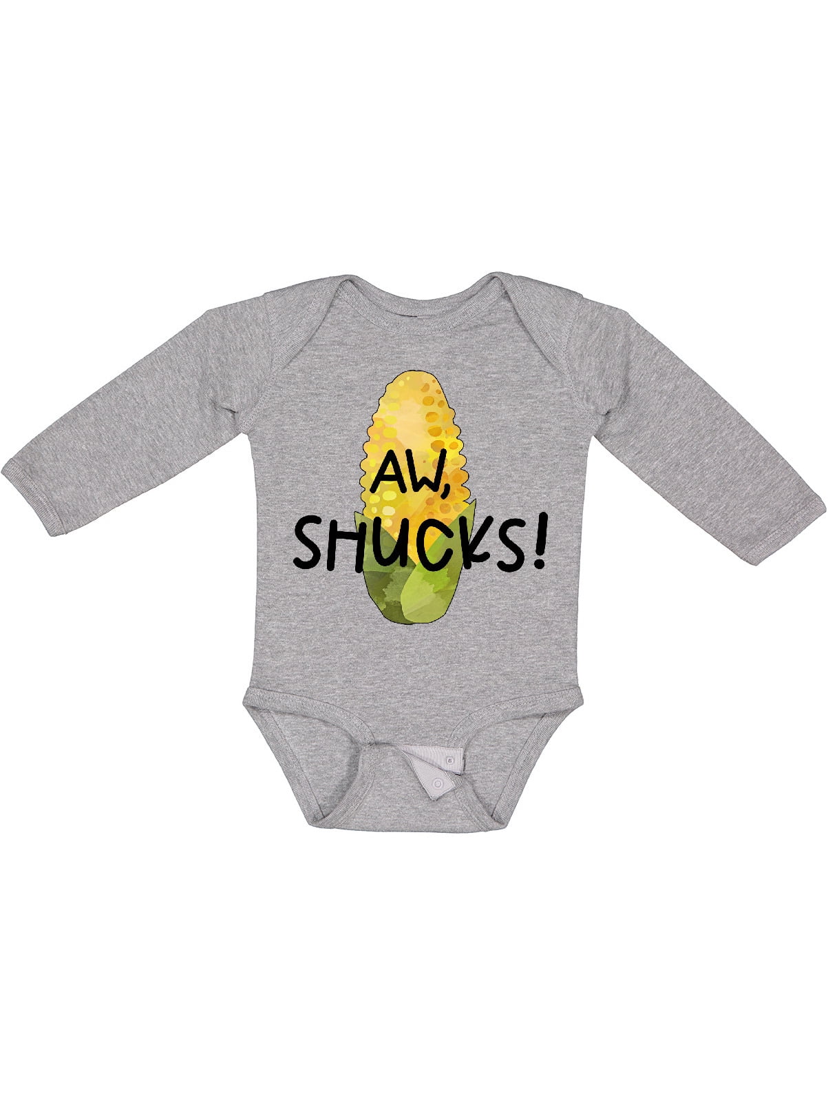 Inktastic Aw, Shucks! Corn on the Cob Humor Boys or Girls Long Sleeve ...