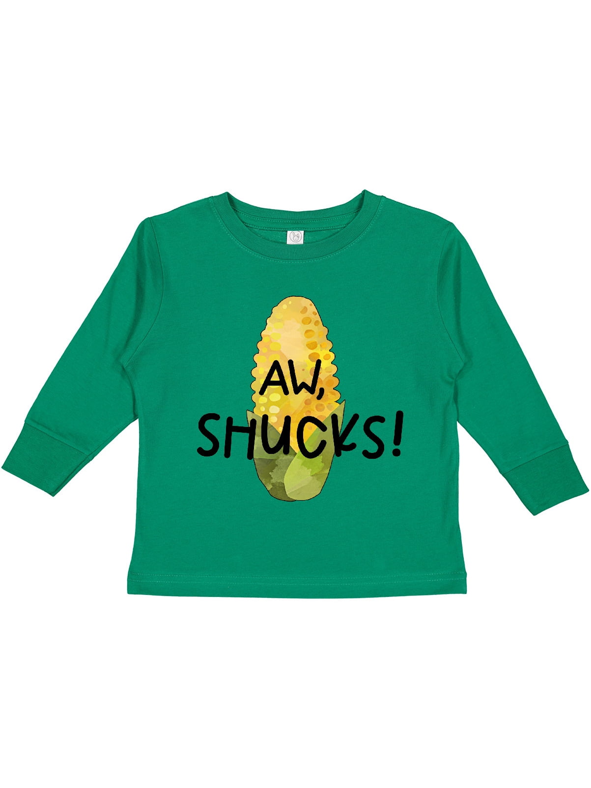 Inktastic Aw, Shucks! Corn on the Cob Humor Boys or Girls Long Sleeve ...