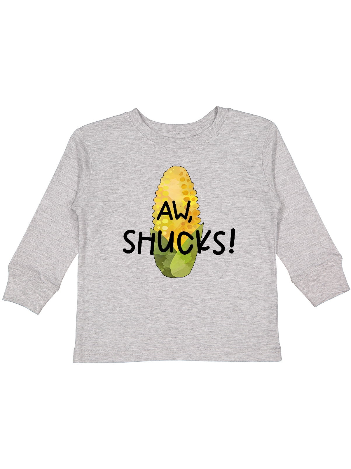 Inktastic Aw, Shucks! Corn on the Cob Humor Boys or Girls Long Sleeve ...