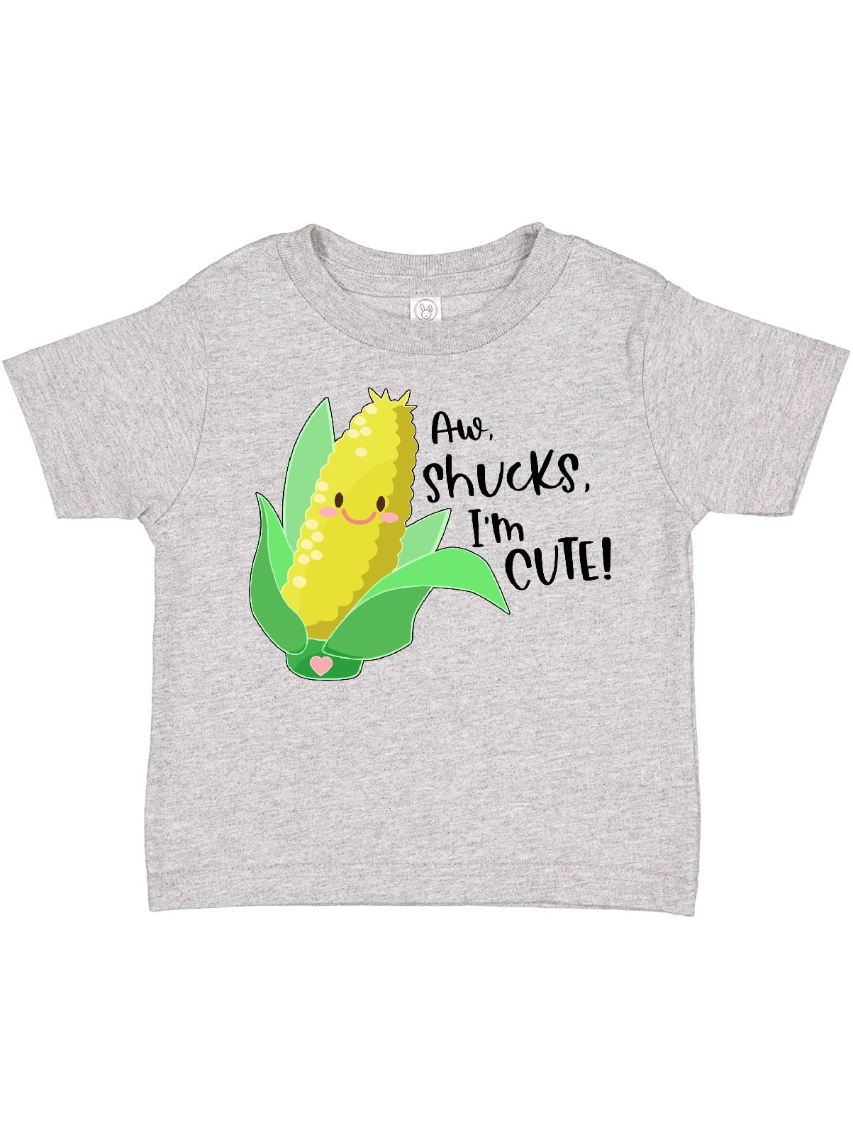 Inktastic Aw, Shucks, I'm Cute! Corn Humor Boys or Girls Toddler T ...