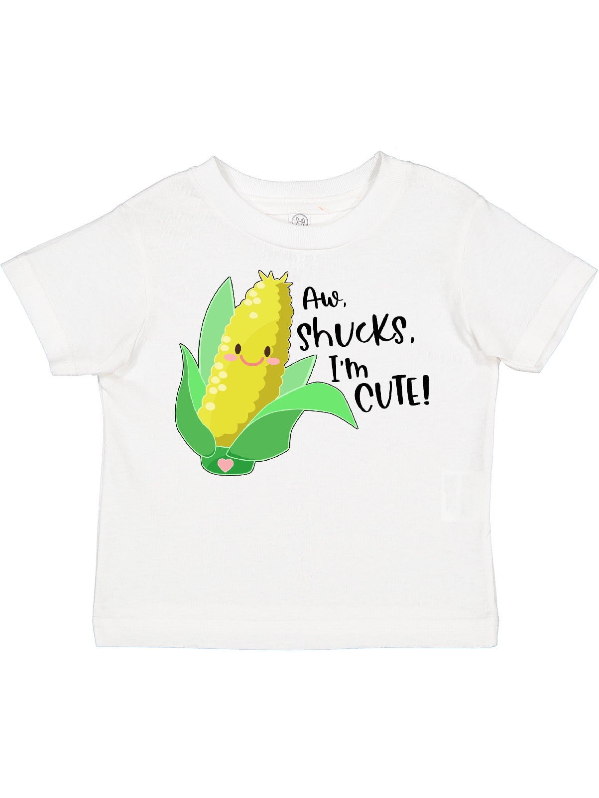 Inktastic Aw, Shucks, I'm Cute! Corn Humor Boys or Girls Toddler T ...