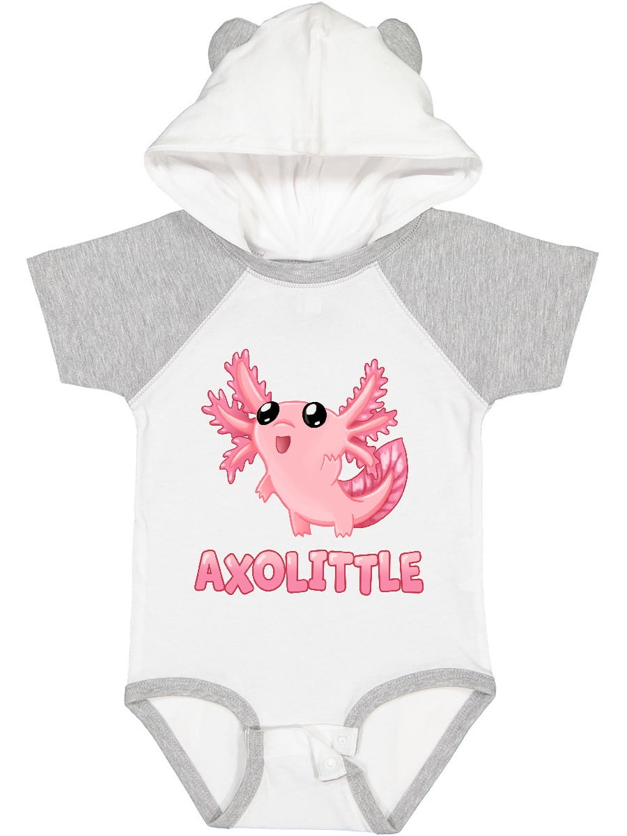Inktastic Axolittle Cute Baby Axolotl Boys or Girls Baby Bodysuit ...