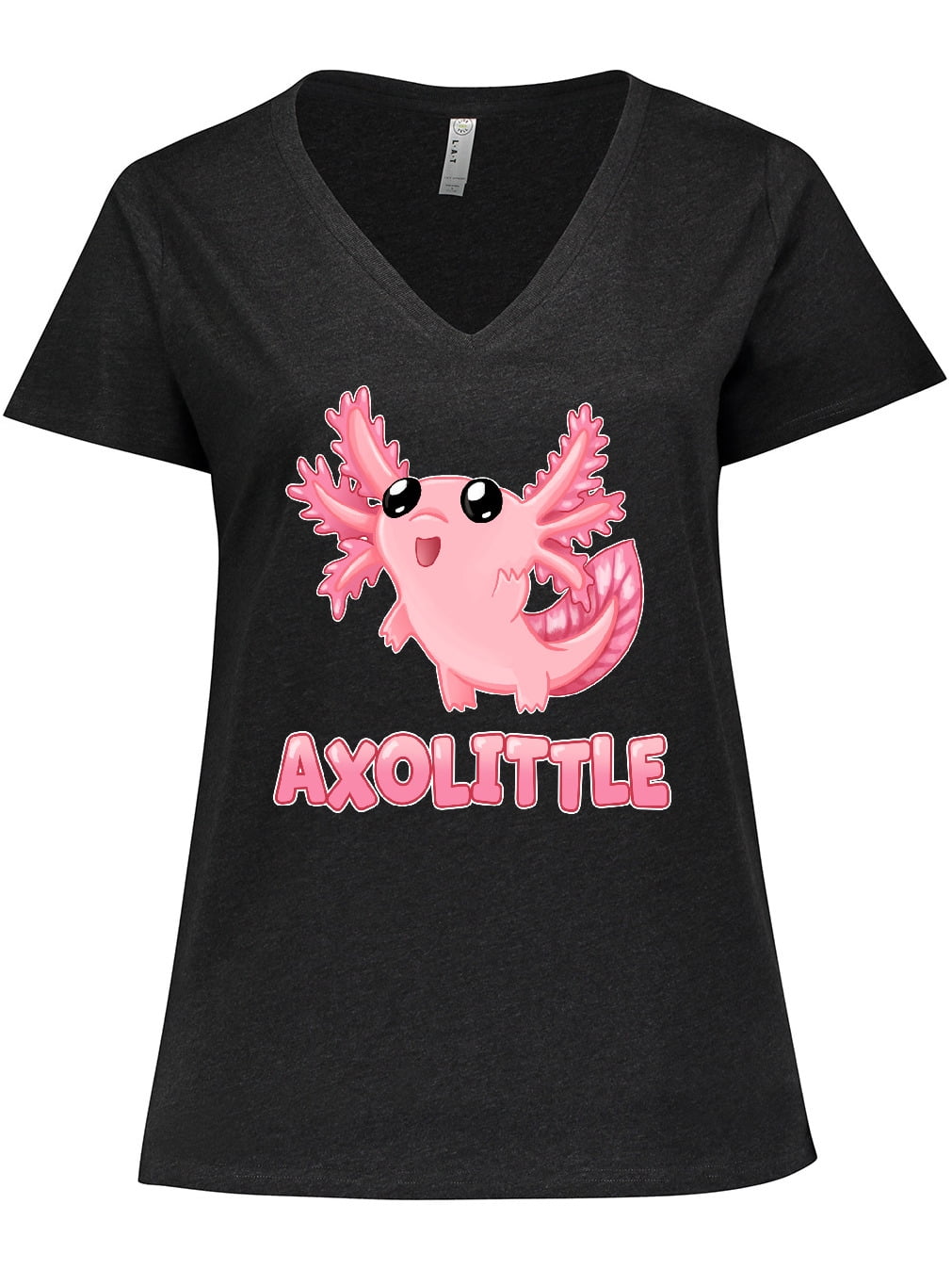Inktastic Axolittle- cute baby axolotl Women's Plus Size V-Neck T-Shirt ...