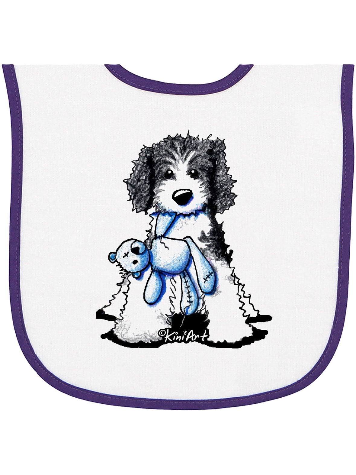 Inktastic B/w Parti Doodle Dog Baby Terry Cloth Bib - Walmart.com