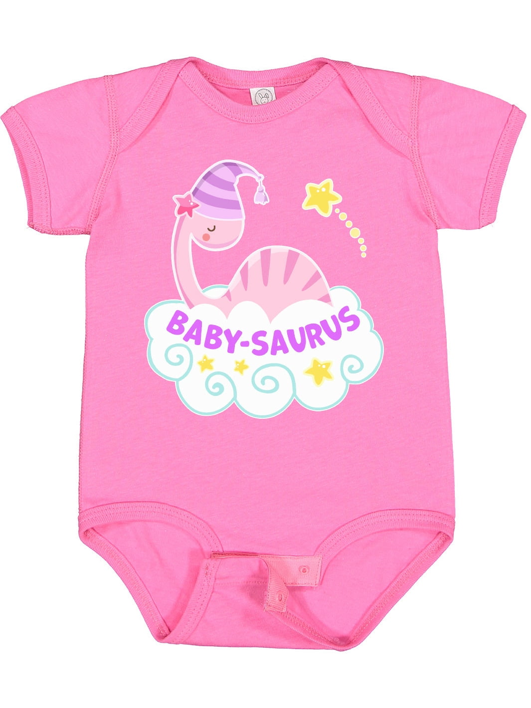 Inktastic Baby-Saurus Cute Pink Dinosaur on a Cloud Boys or Girls Baby ...