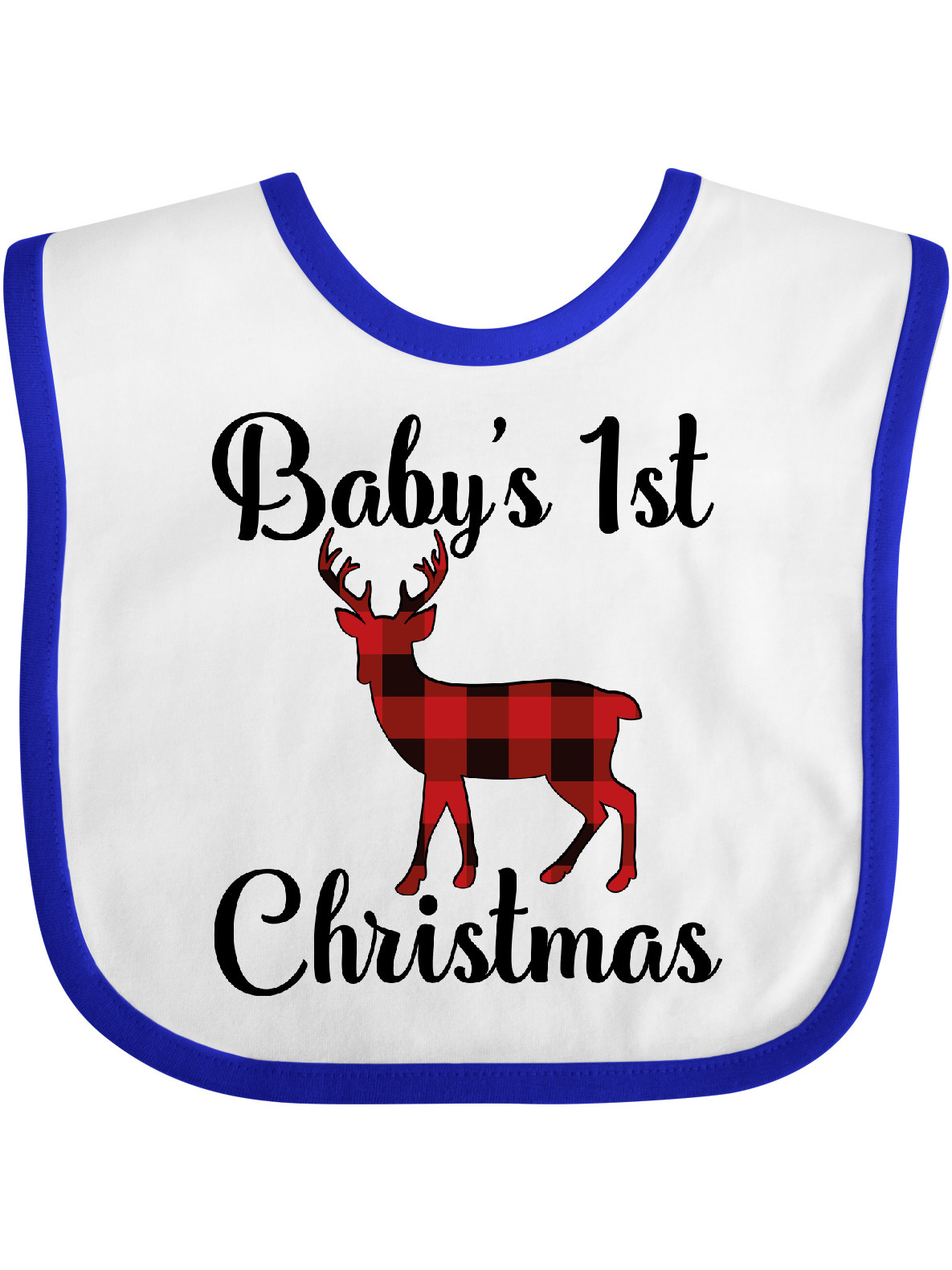 Inktastic Babys 1st Christmas Reindeer Buffalo Plaid Boys or Girls Baby ...