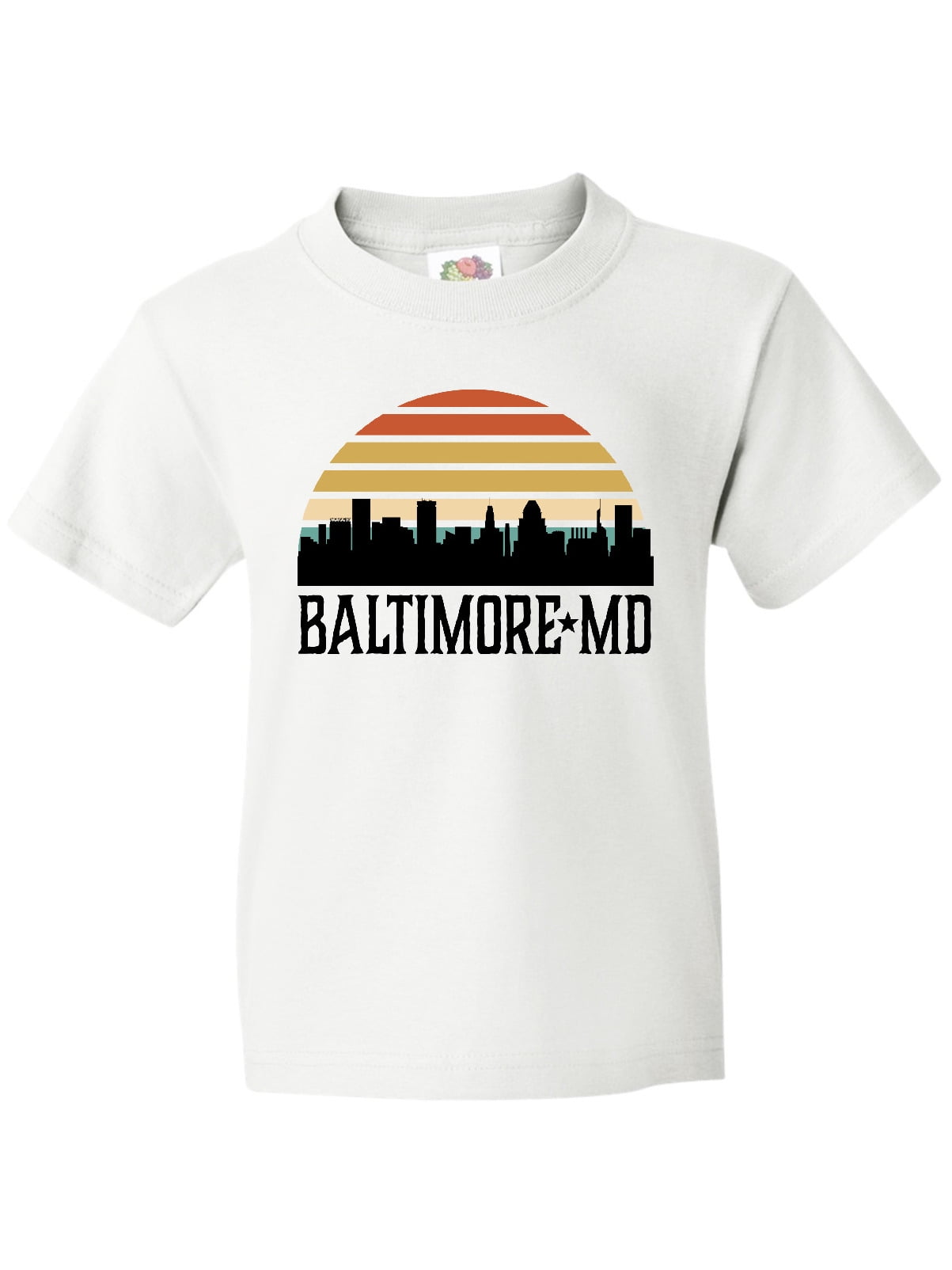 Inktastic Baltimore Maryland Skyline Sunset Youth T-Shirt - Walmart.com