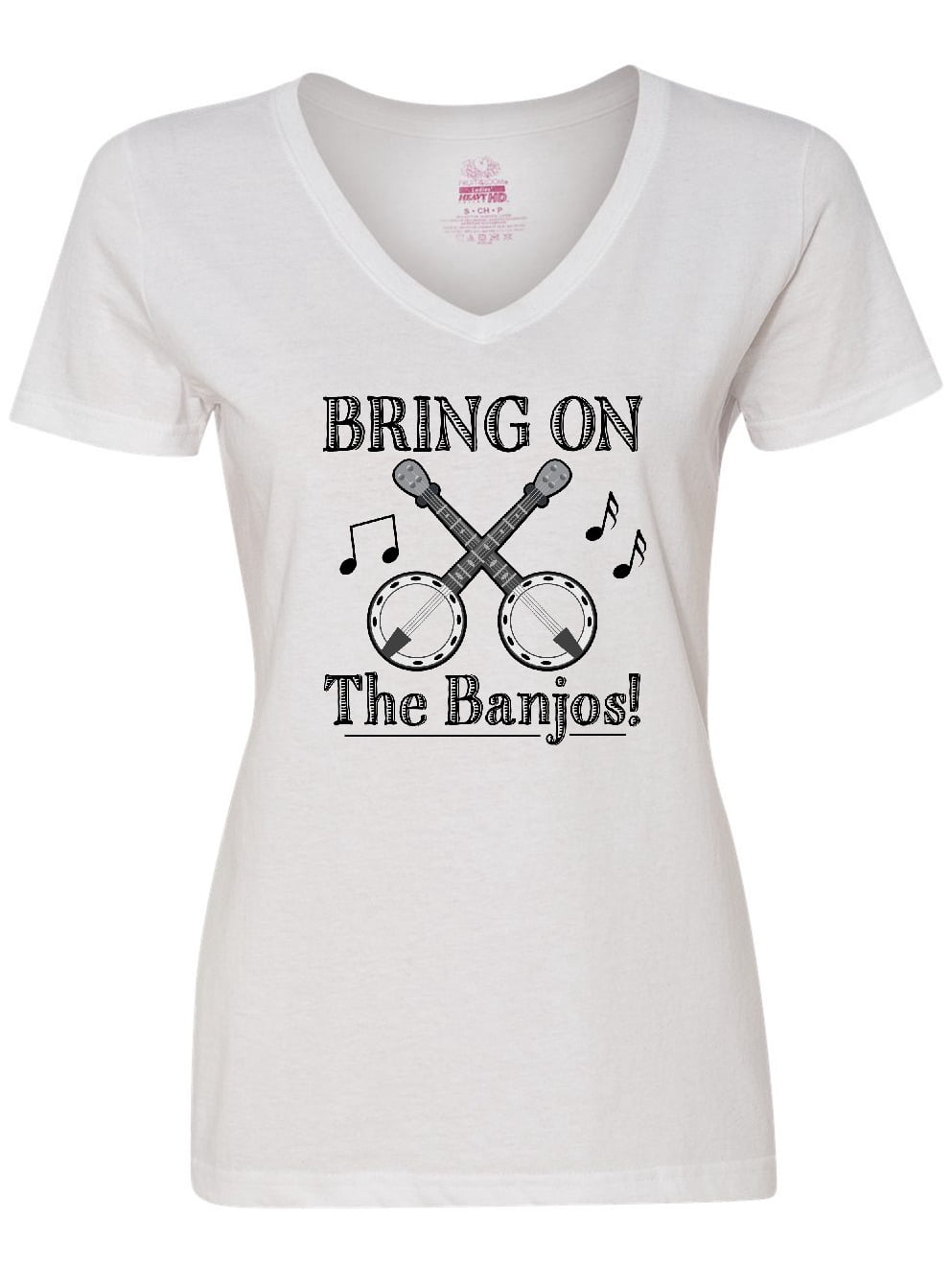 Inktastic Banjo Music Bluegrass Women's V-Neck T-Shirt - Walmart.com