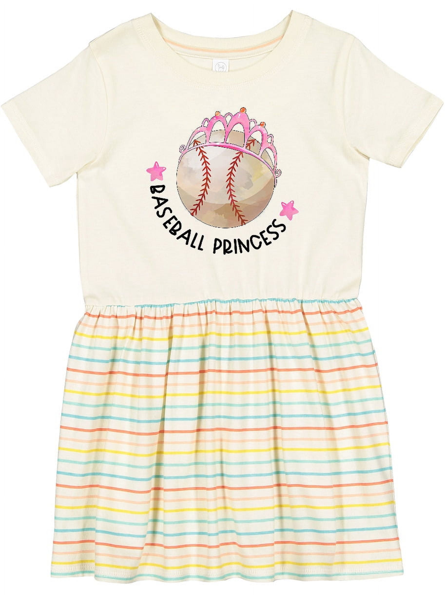 Inktastic Baseball Princess- Tiara Girls Toddler Dress - Walmart.com