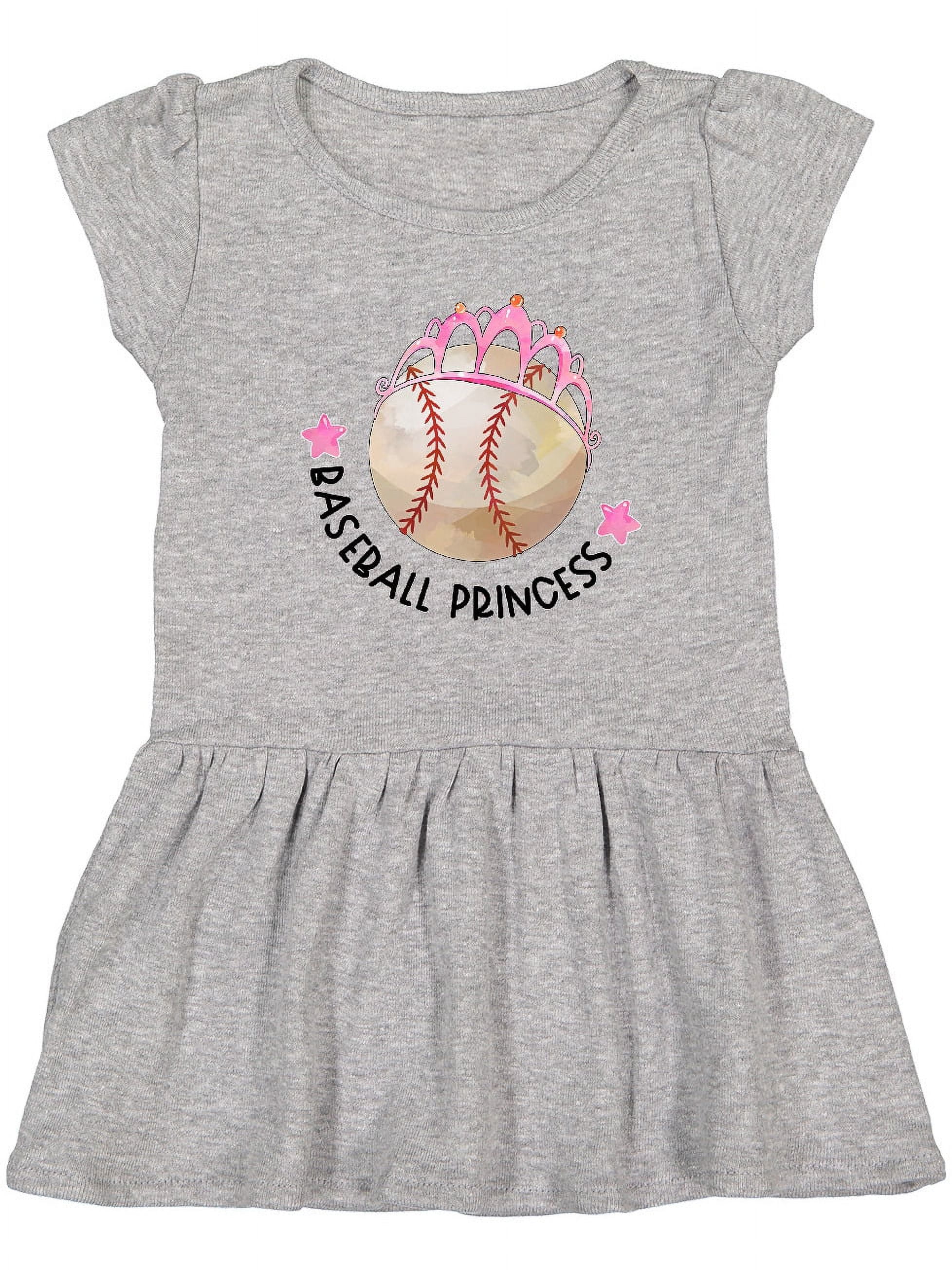Inktastic Baseball Princess- Tiara Girls Toddler Dress - Walmart.com