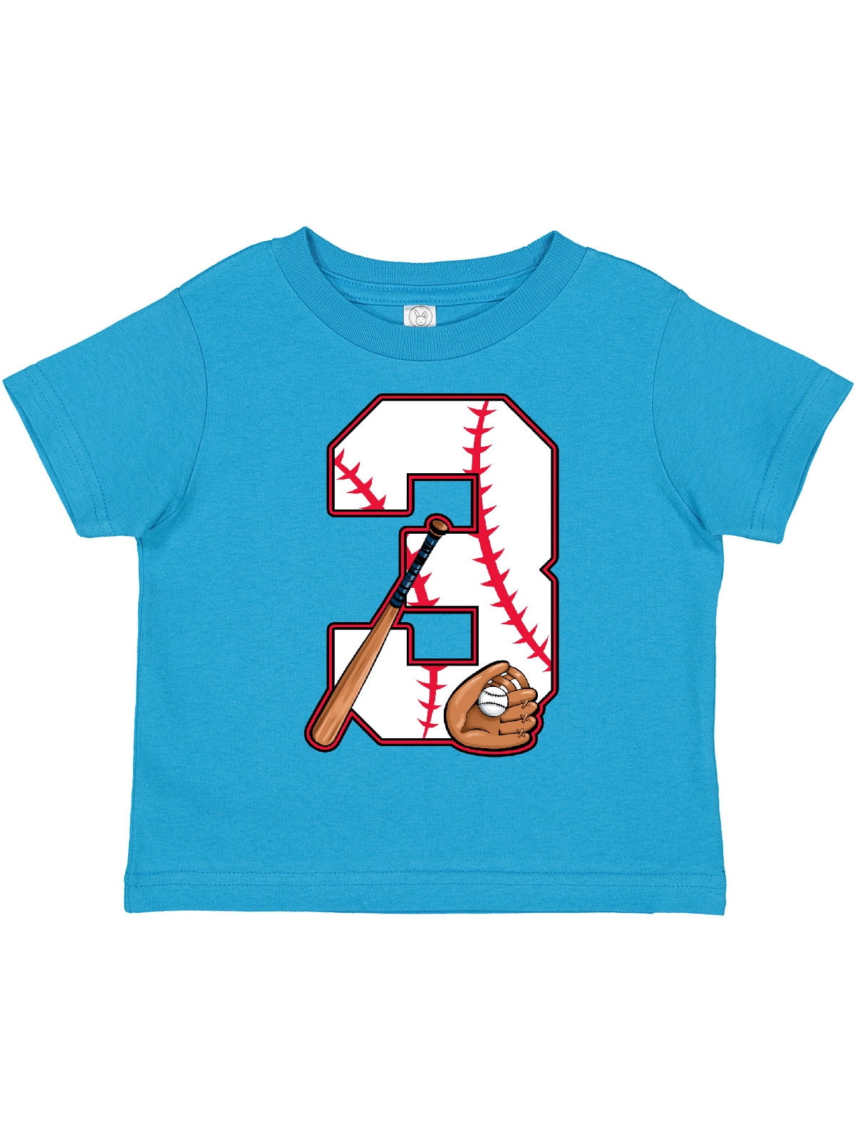 Inktastic Baseball Third Birthday Three Years Old Boys or Girls Toddler ...