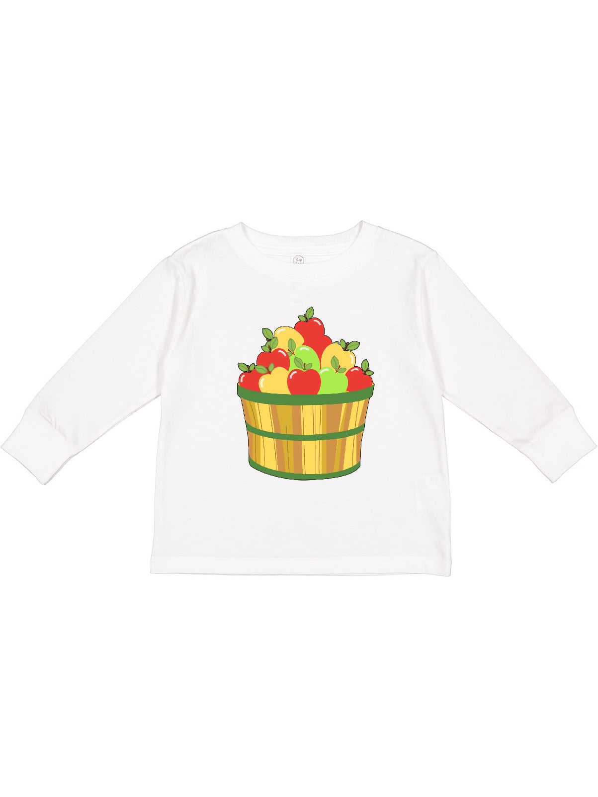 Inktastic Basket of Apples Red Yellow Green Boys or Girls Long Sleeve ...