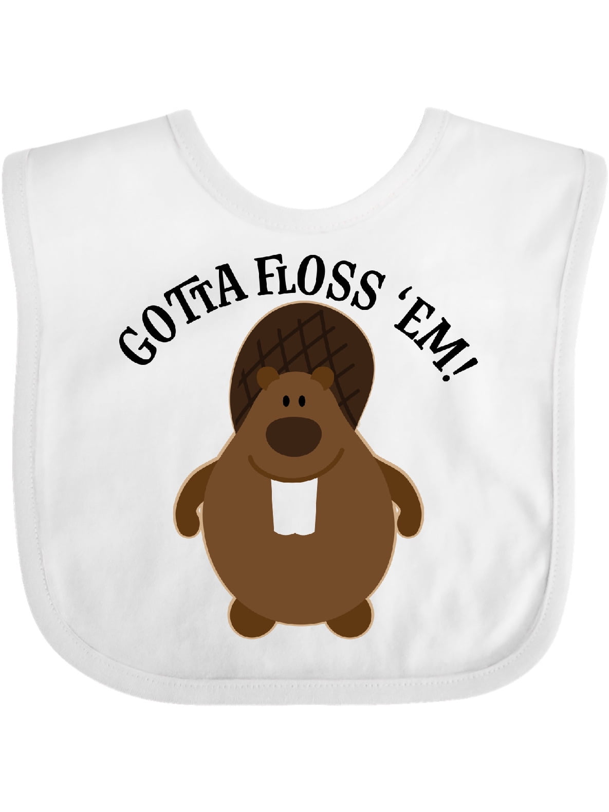 Inktastic Beaver Tooth Care Floss Em Boys or Girls Baby Bib - Walmart.com