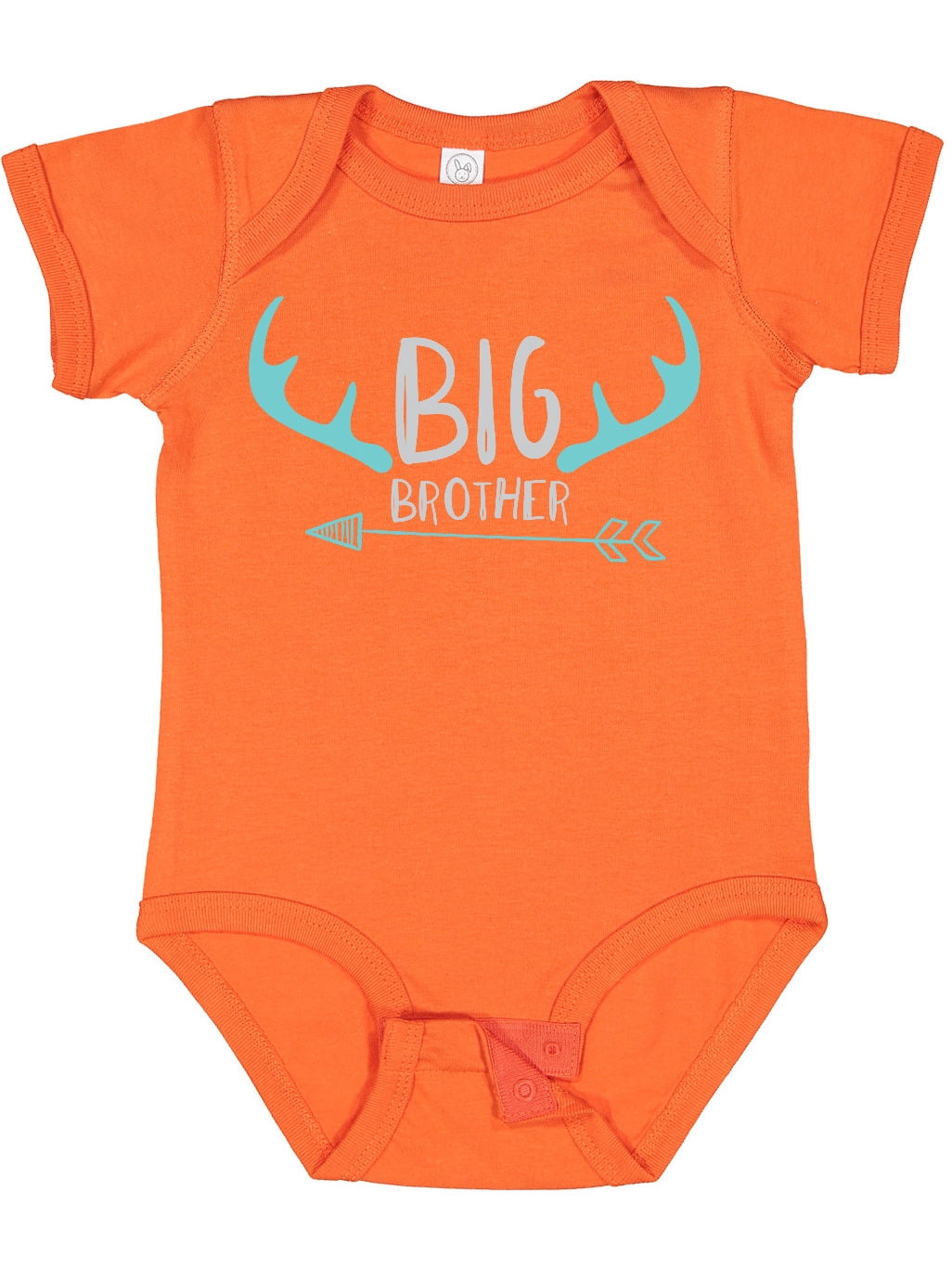 Inktastic Big Brother, Deer Antlers, Arrow - Blue Gray Boys Baby ...