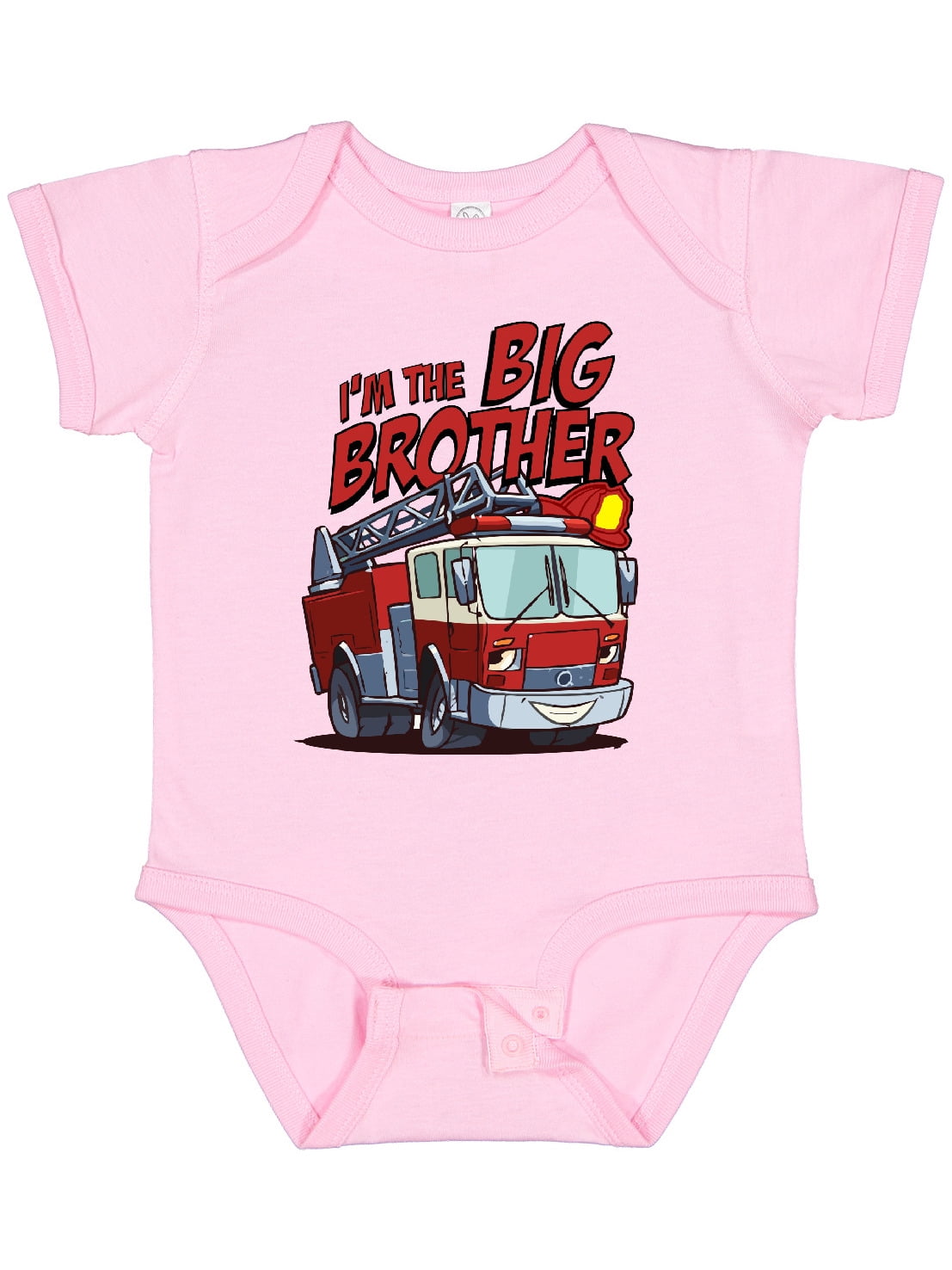Inktastic Big Brother Fire Truck Boys Baby Bodysuit - Walmart.com