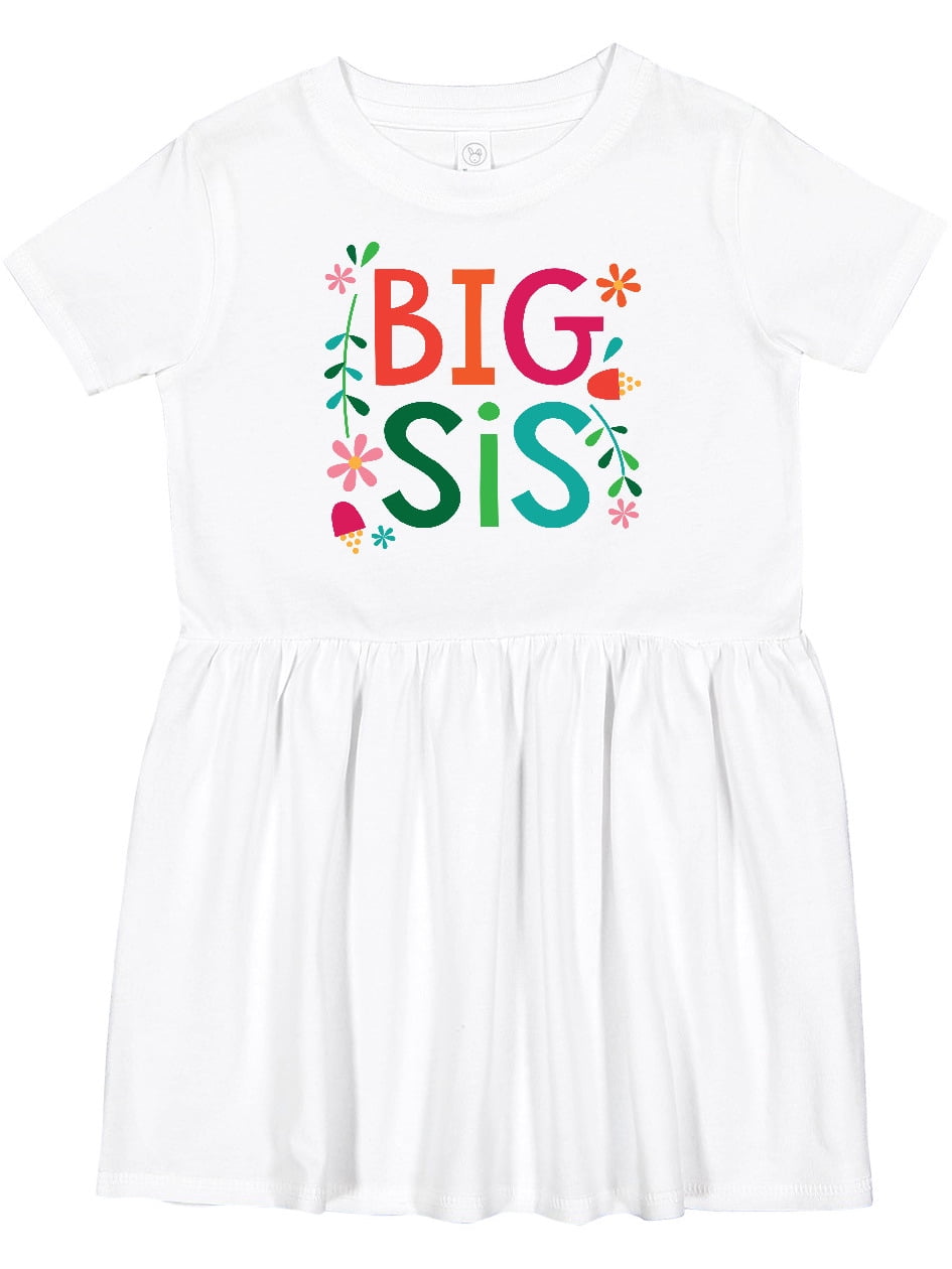 Inktastic Big Sis Girls Cute Sister Announcement Girls Toddler Dress ...