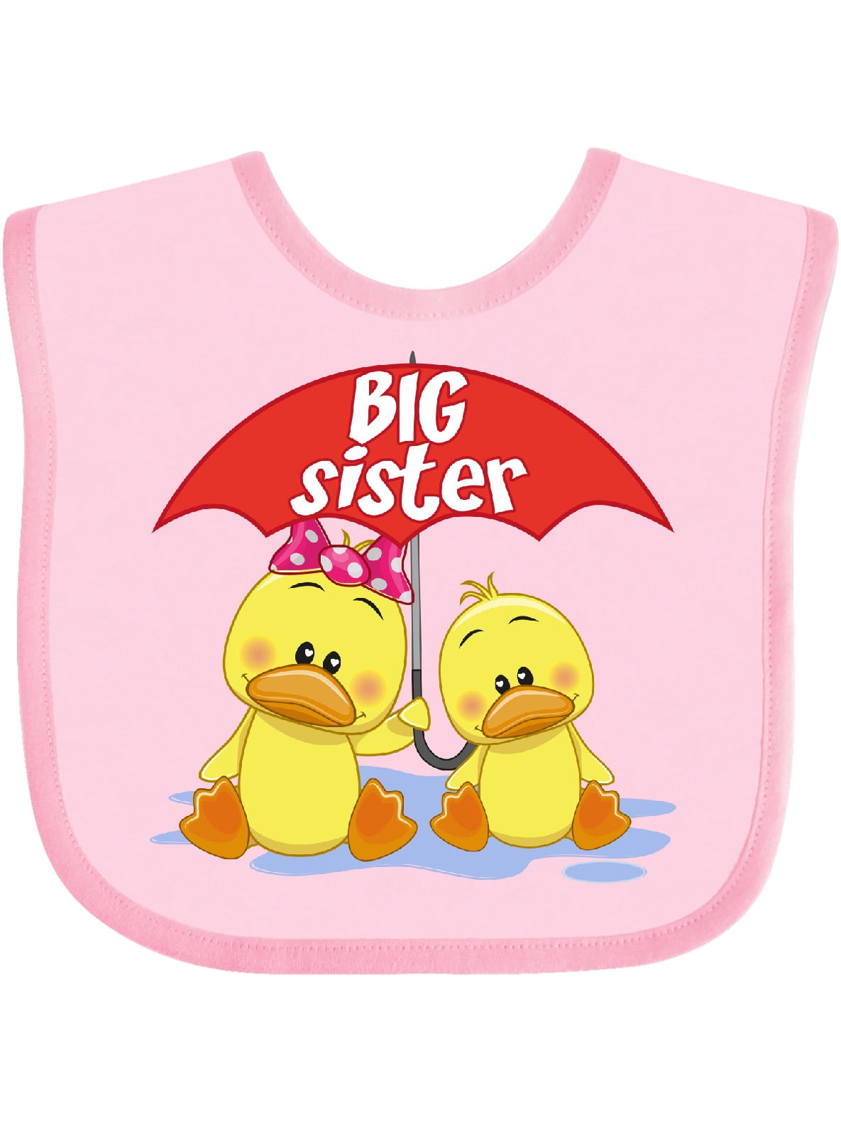 Inktastic Big Sister Duck Girls Baby Bib - Walmart.com